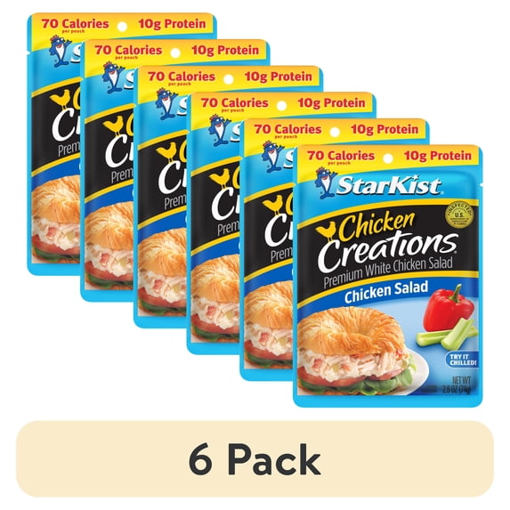(6 pack) StarKist Chicken Creations, Chicken Salad, Gluten Free, 10g ...