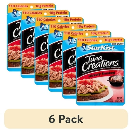 (6 pack) StarKist Tuna Creations, Hickory Smoked, 17g Protein, 2.6 Ounce Pouch - Walmart.com