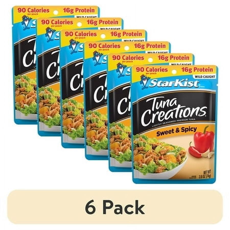 (6 pack) StarKist Tuna Creations, Sweet and Spicy, 2.6oz Pouch ...