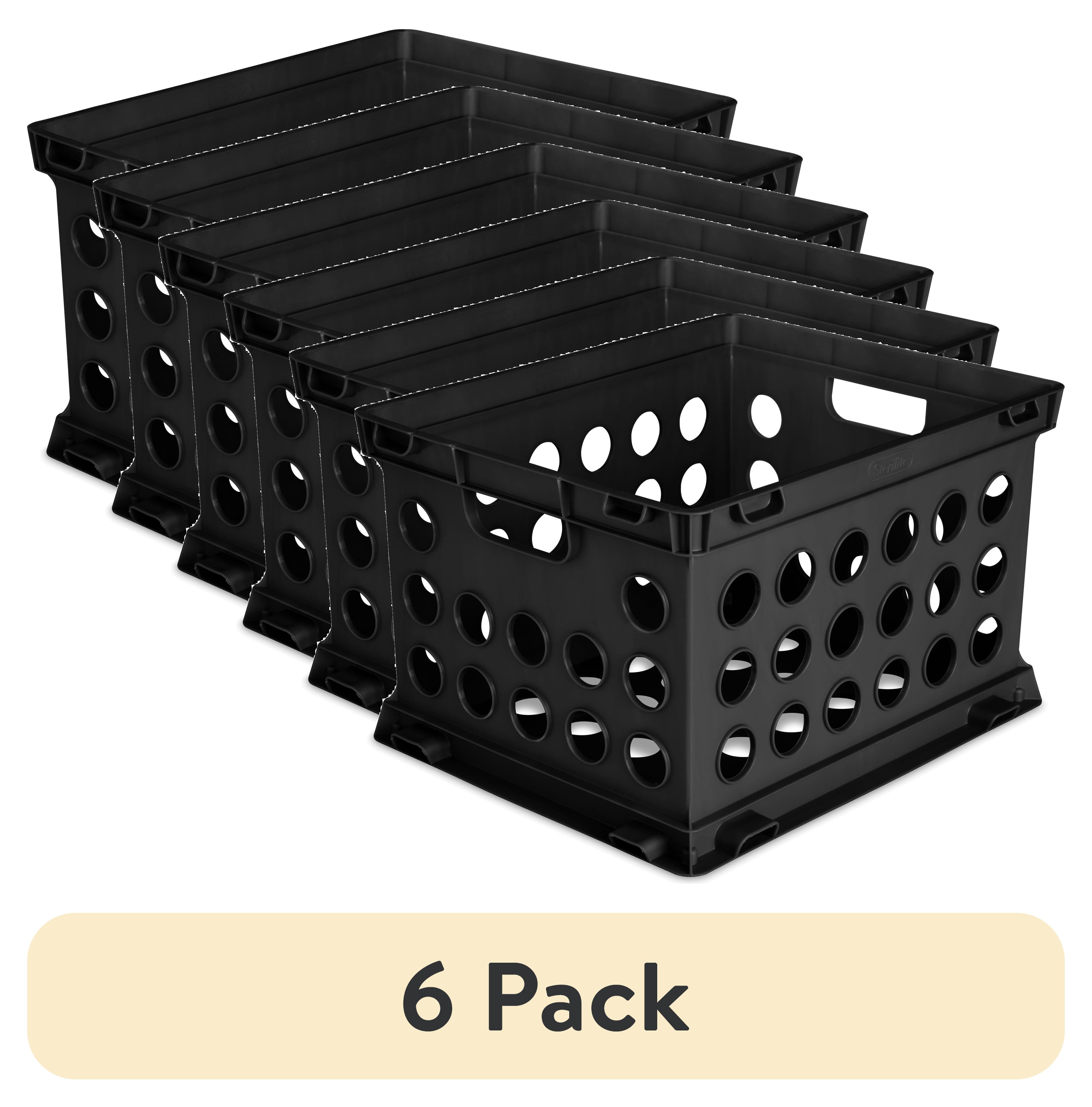 (6 pack) Sterilite File Crate, Versatile Plastic Bin, Letter or Legal ...