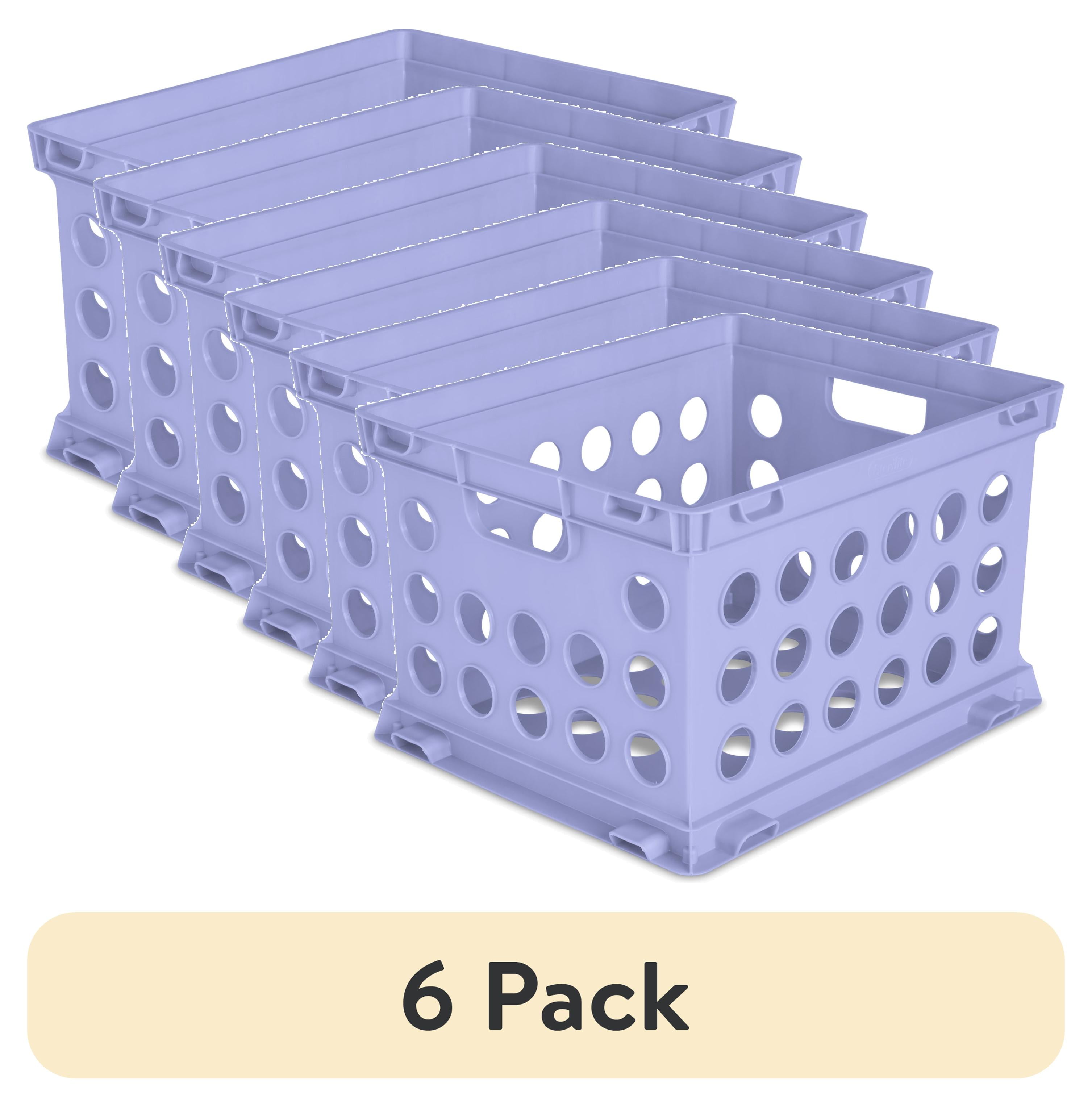 (6 pack) Sterilite File Crate Plastic, Spring Peri - Walmart.com