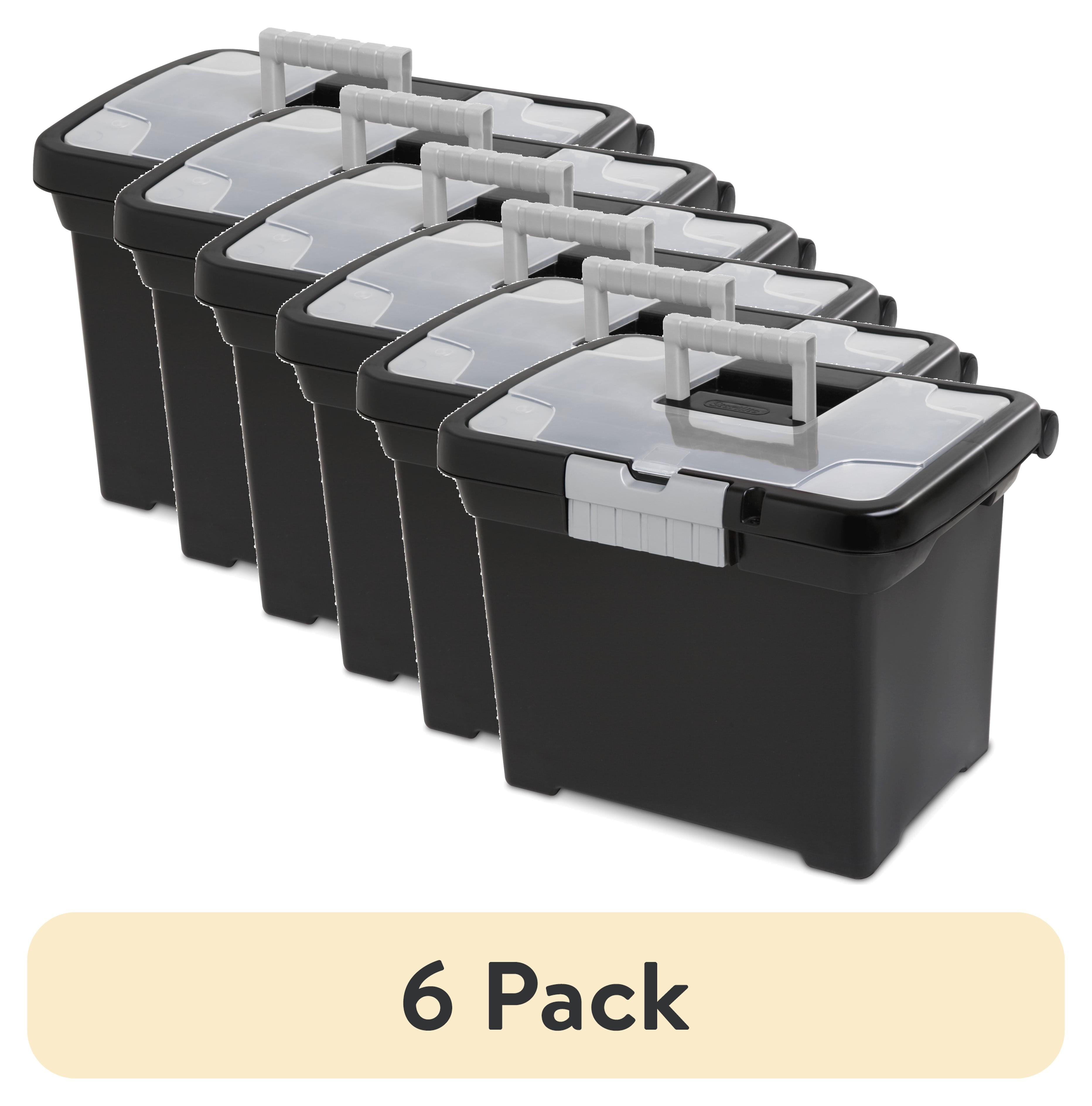 (6 pack) Sterilite Plastic Storage Bin/ Portable File Box, 15" L x 10 7 ...
