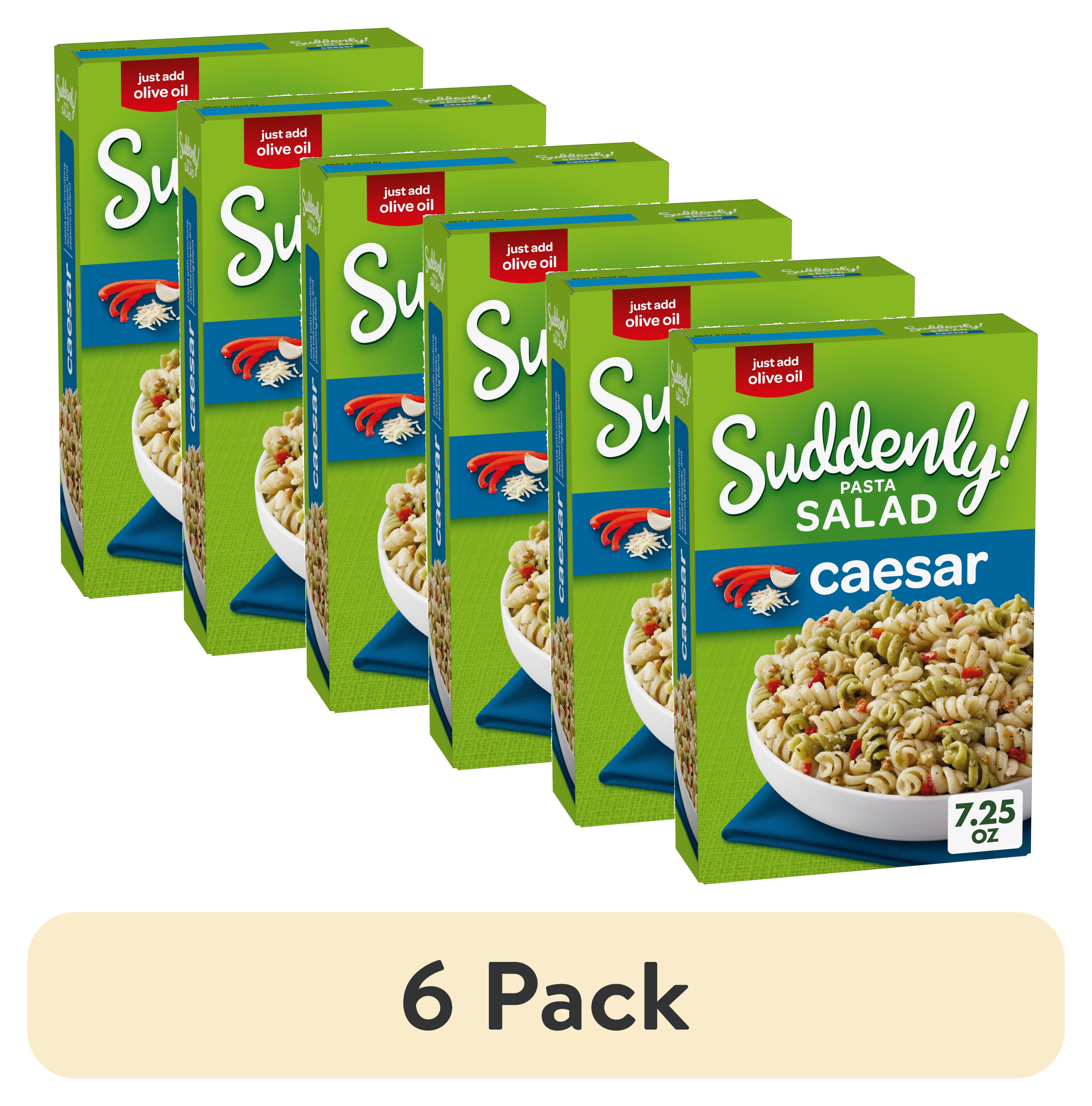 (6 pack) Suddenly Pasta Salad Caesar with Red Peppers & Croutons, 7.25 ...