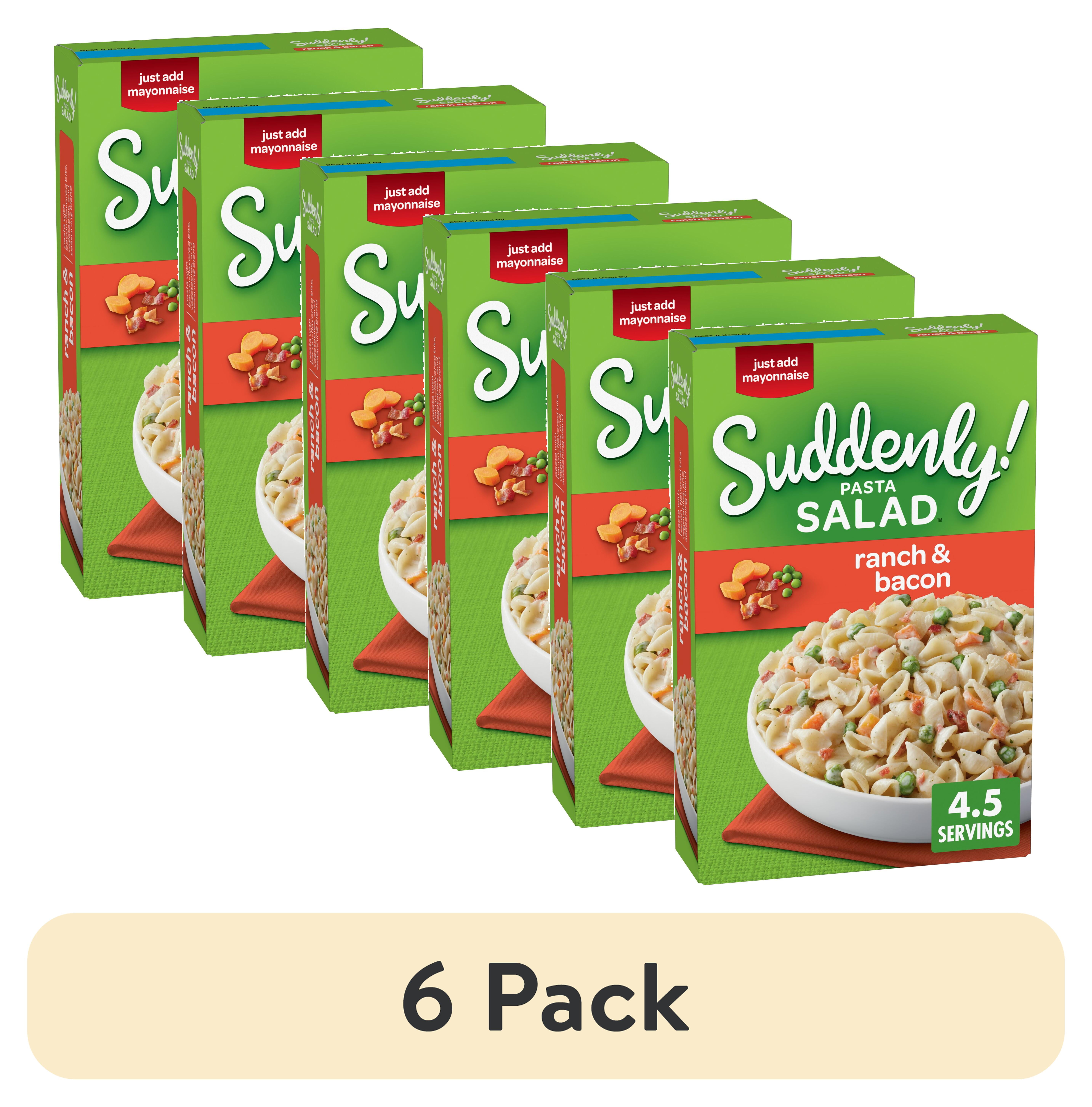 (6 pack) Suddenly Salad Ranch & Bacon Pasta Salad Mix with Vegetable ...