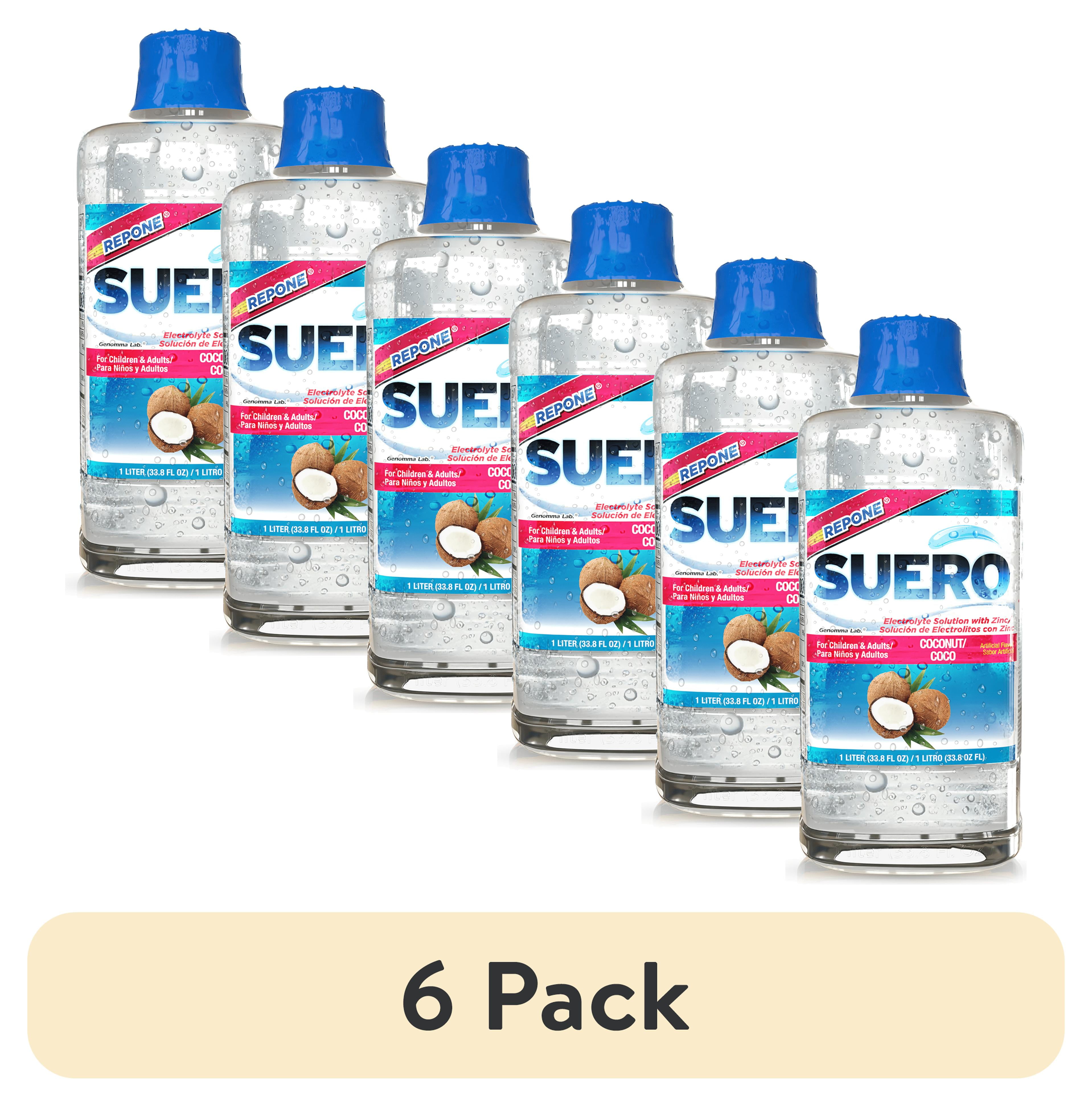 (6 pack) Suero Repone Coconut Electrolyte Drink, 1 Liter, For Children ...