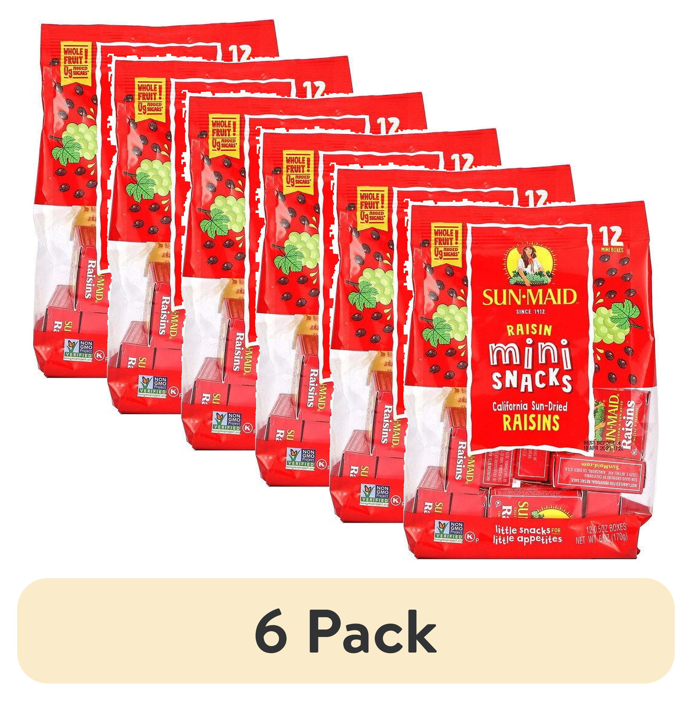 (6 pack) Sun-Maid, Raisin Mini Snacks, 12 Boxes, 0.5 oz - Walmart.com