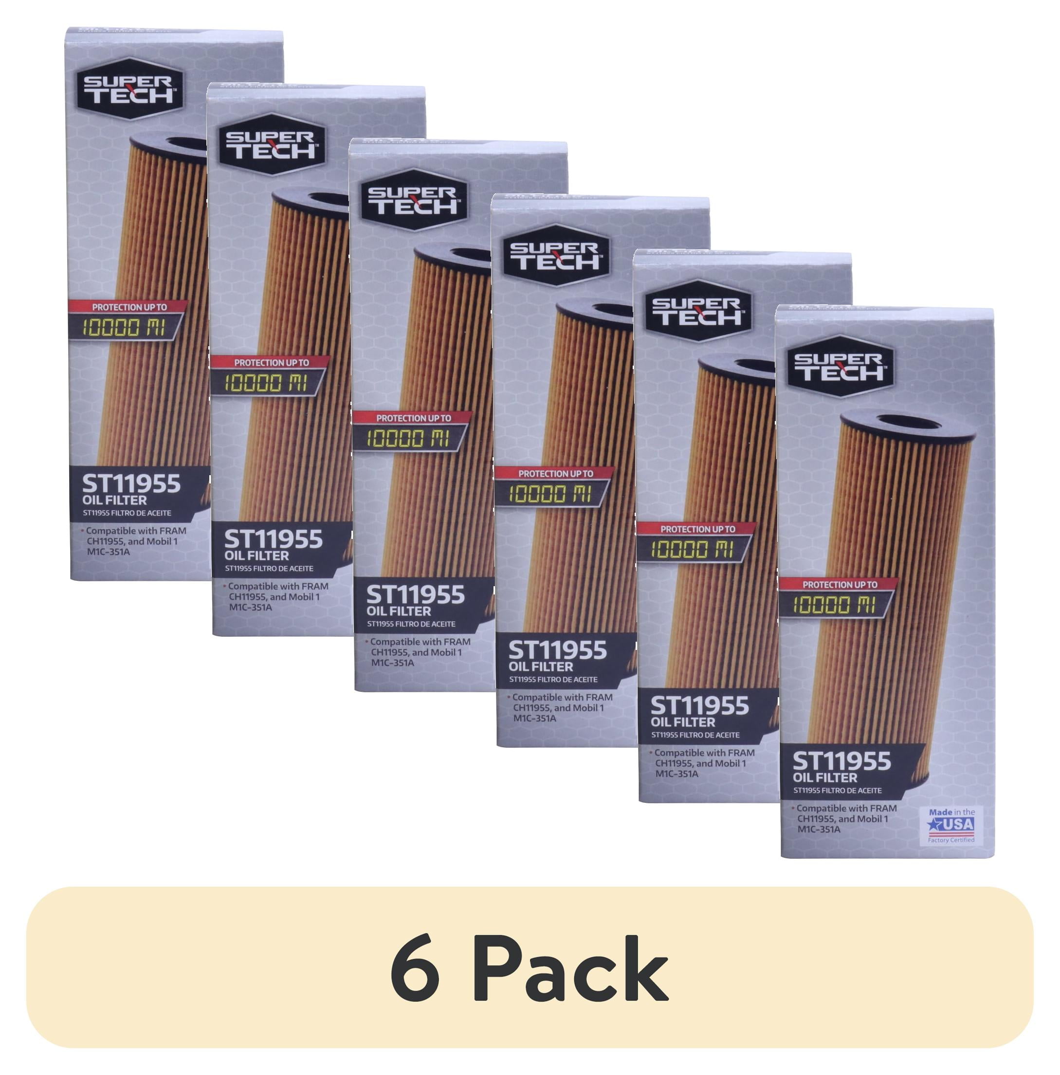 (6 pack) Super Tech Oil Filter, ST11955, 10K mile Oil Filter for Ford ...