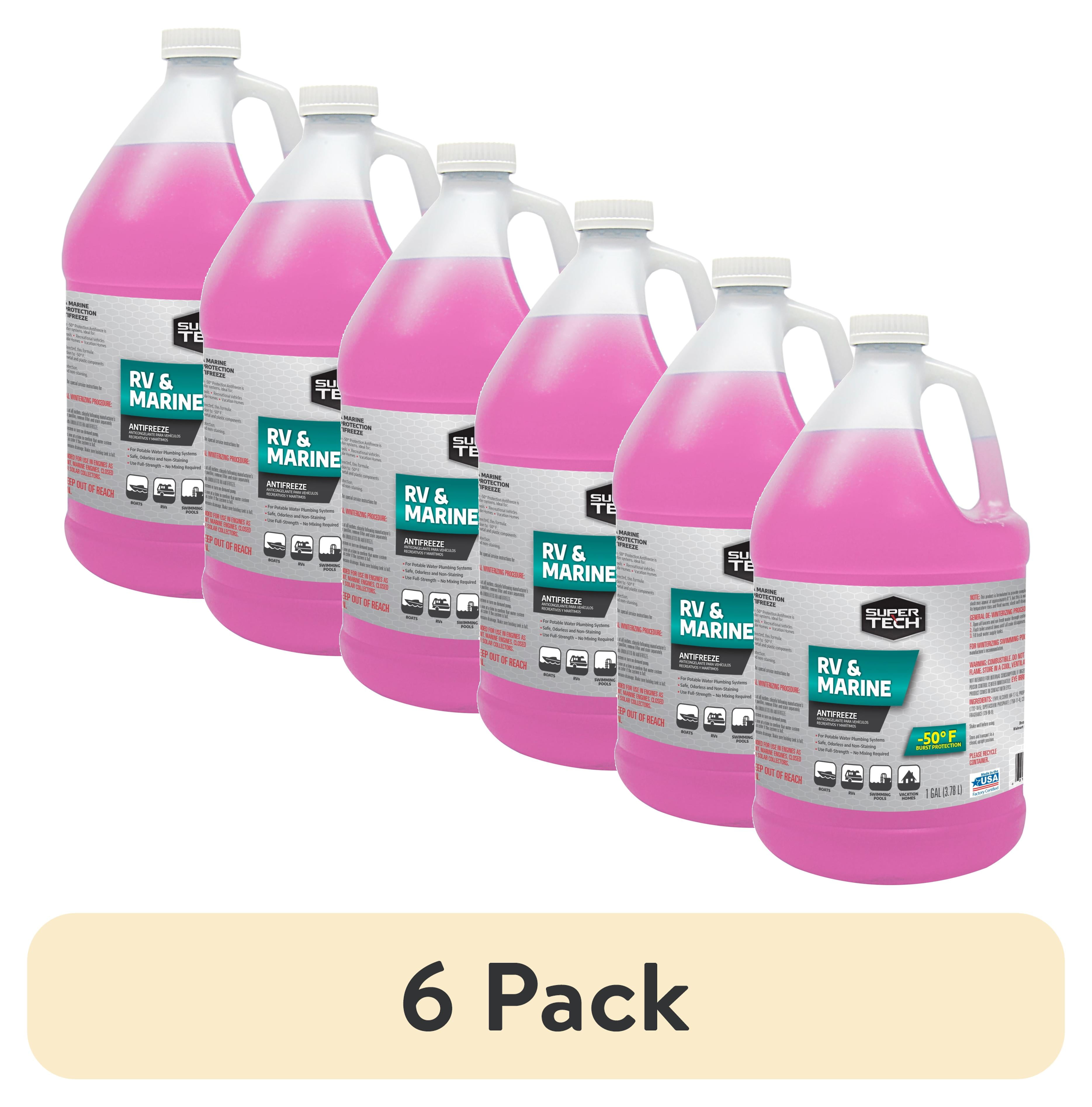 (6 pack) Super Tech RV & Marine Antifreeze Easy Installation, Corrosion ...