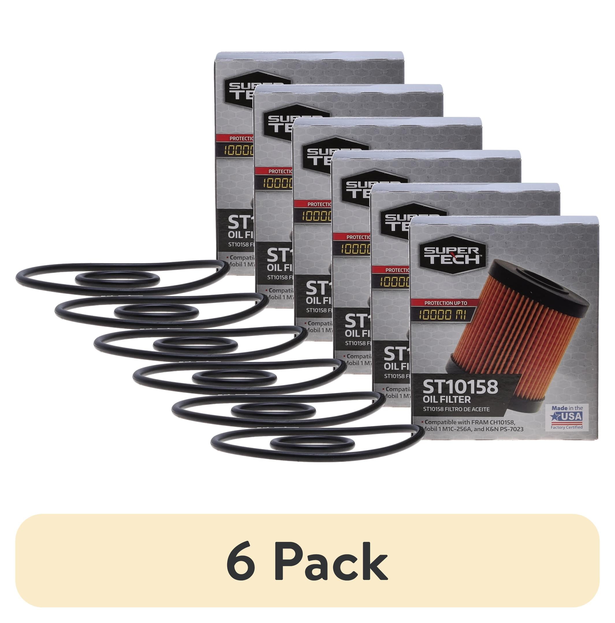 (6 pack) SuperTech Oil Filter, ST10158, 10K mile Cartridge Filter for ...