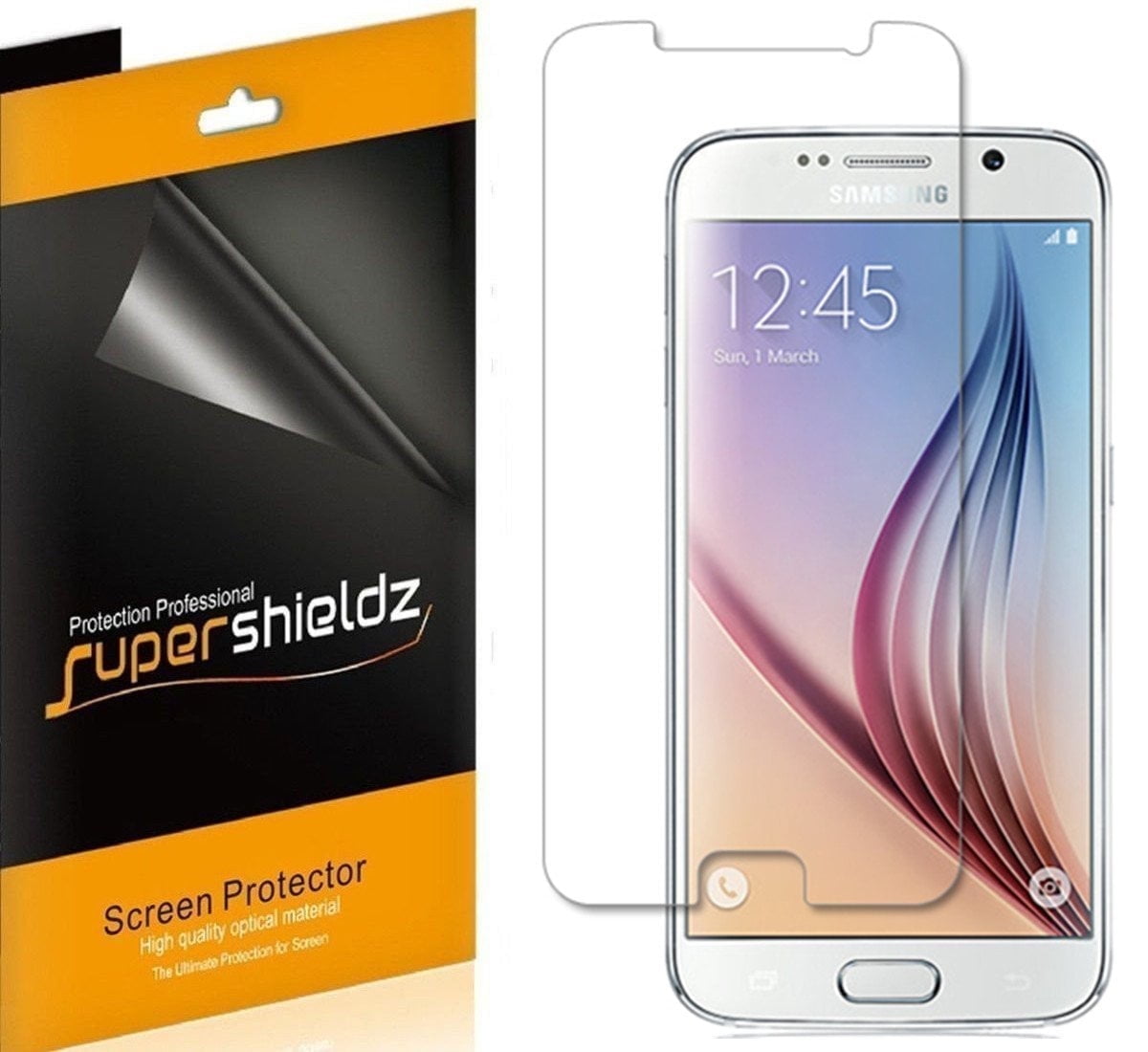 [6-pack] Supershieldz for Samsung Galaxy S6 Screen Protector, Anti ...
