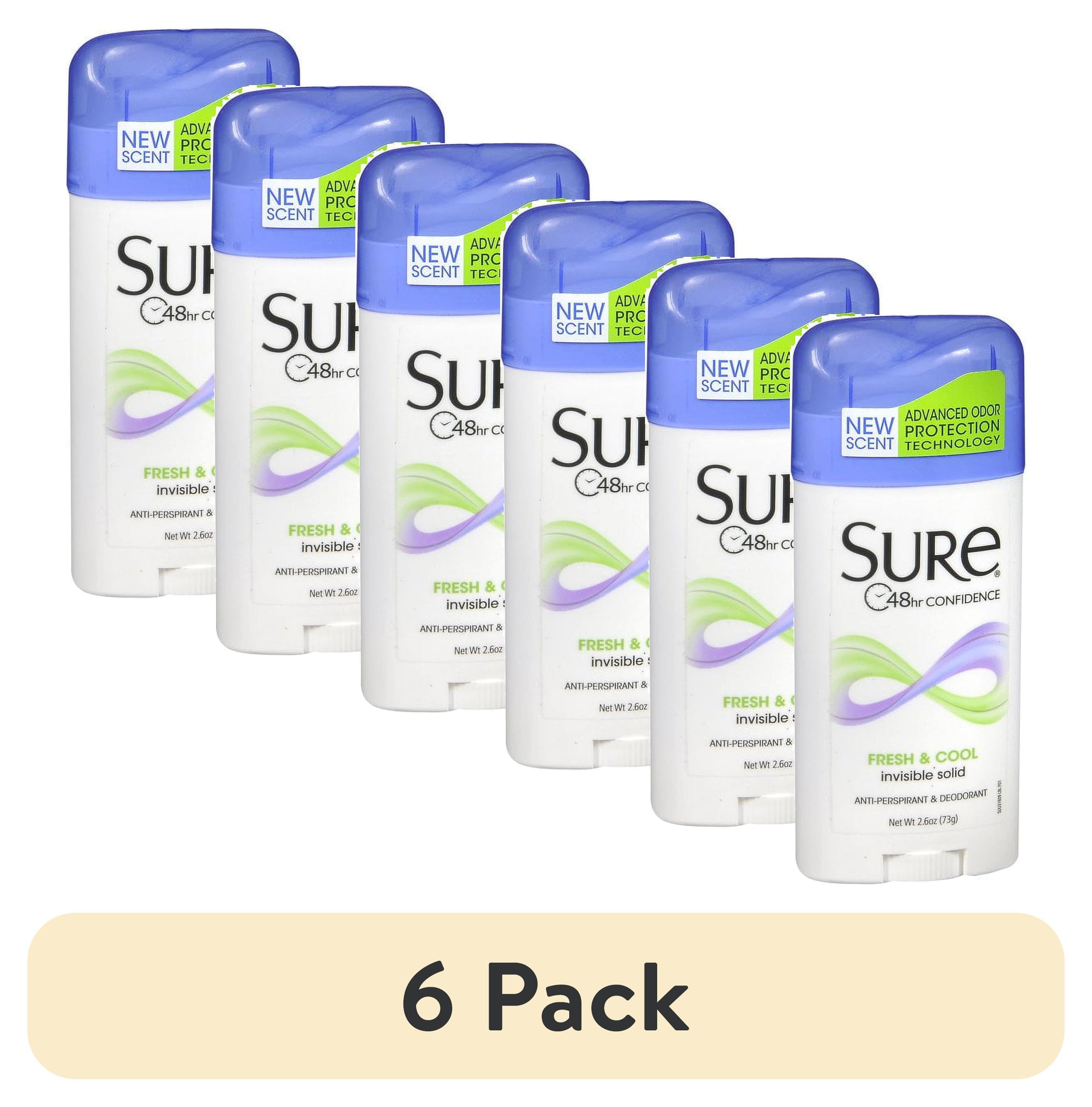 (6 pack) Sure Antiperspirant & Deodorant, Fresh And Cool, 48hr ...