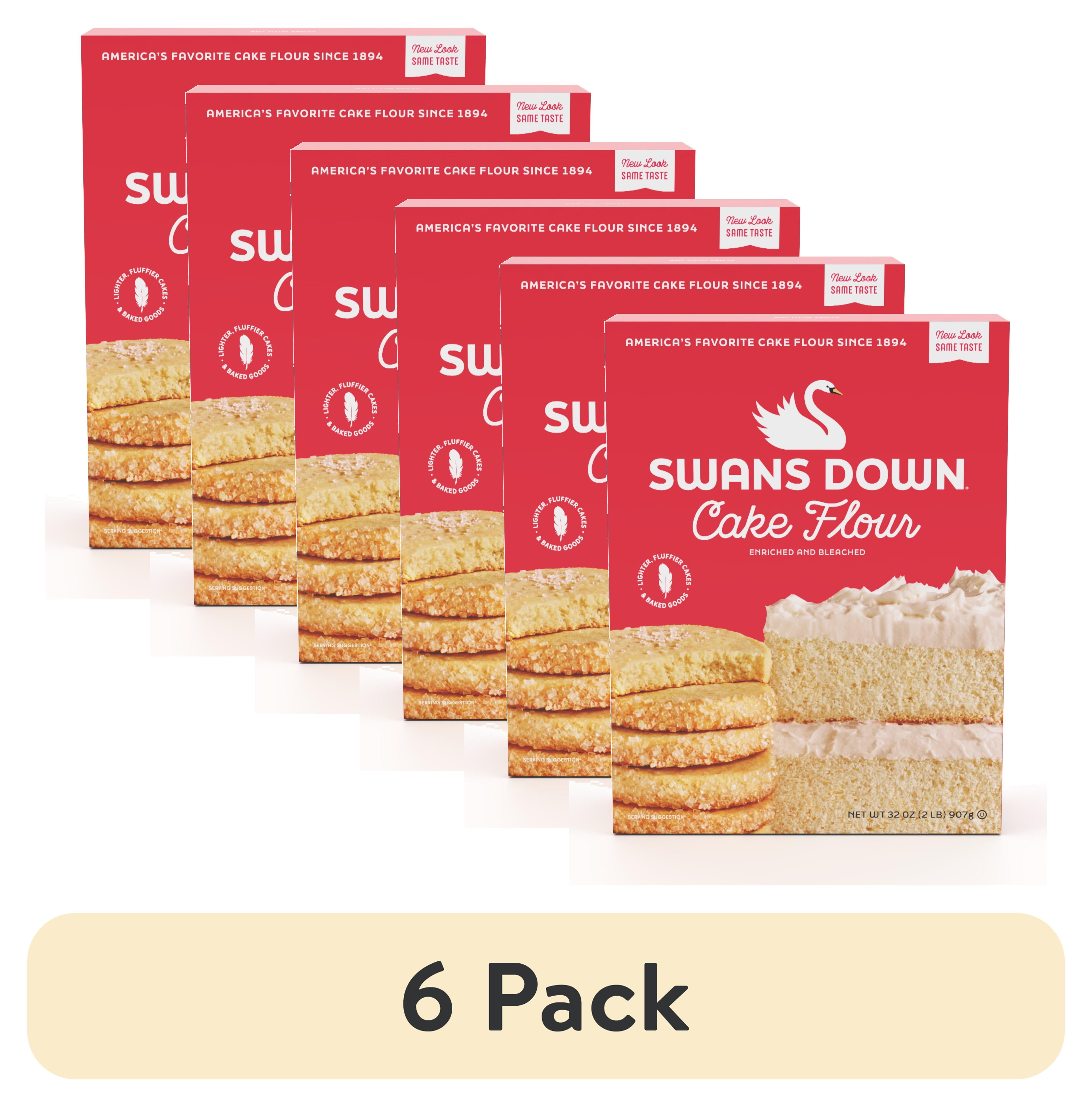 (6 pack) Swans Down Enriched, Bleached Cake Flour, 32 oz - Walmart.com