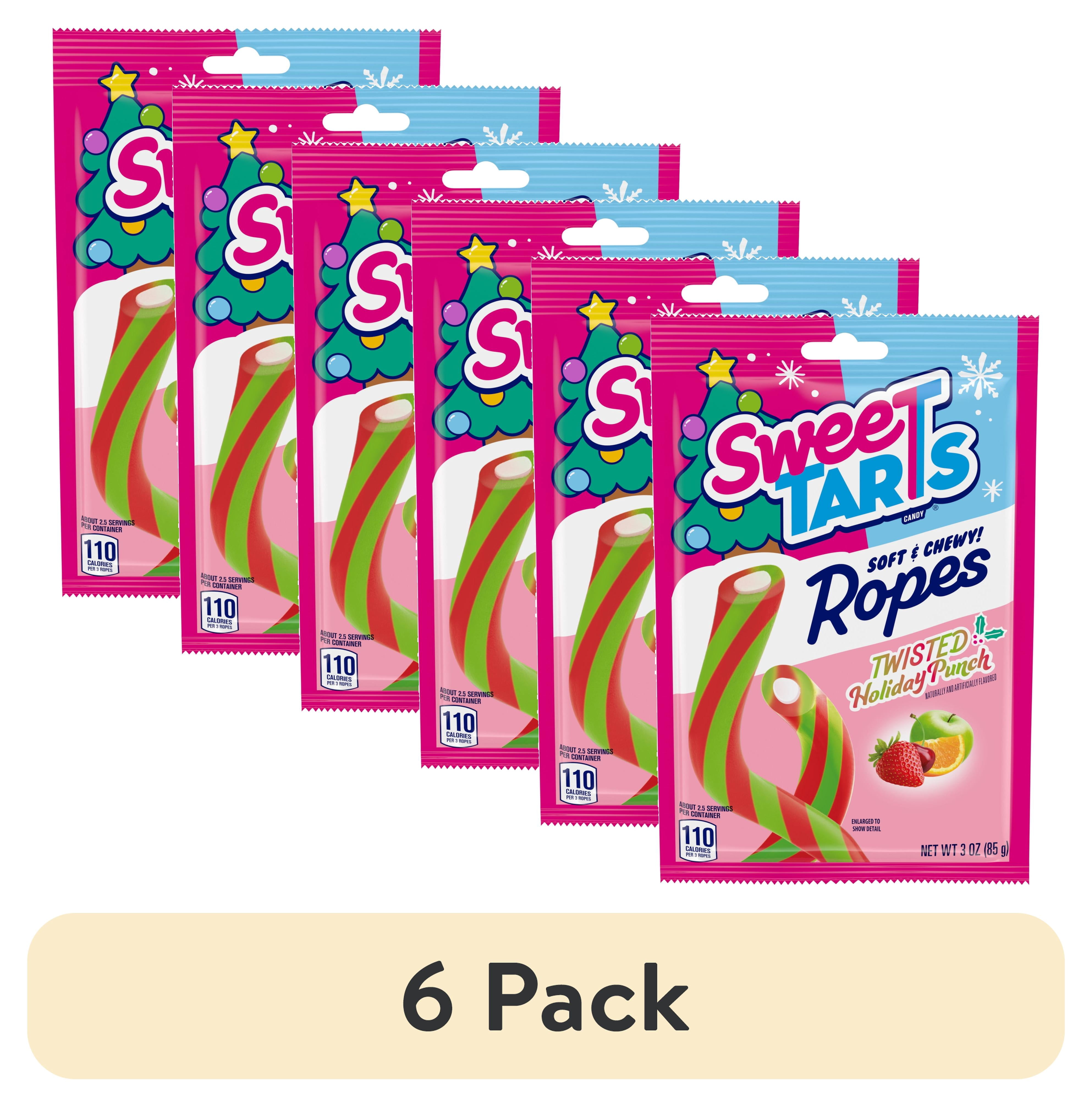 (6 pack) Sweetarts Ropes Twisted Holiday Punch, Rope Candy, Stocking ...