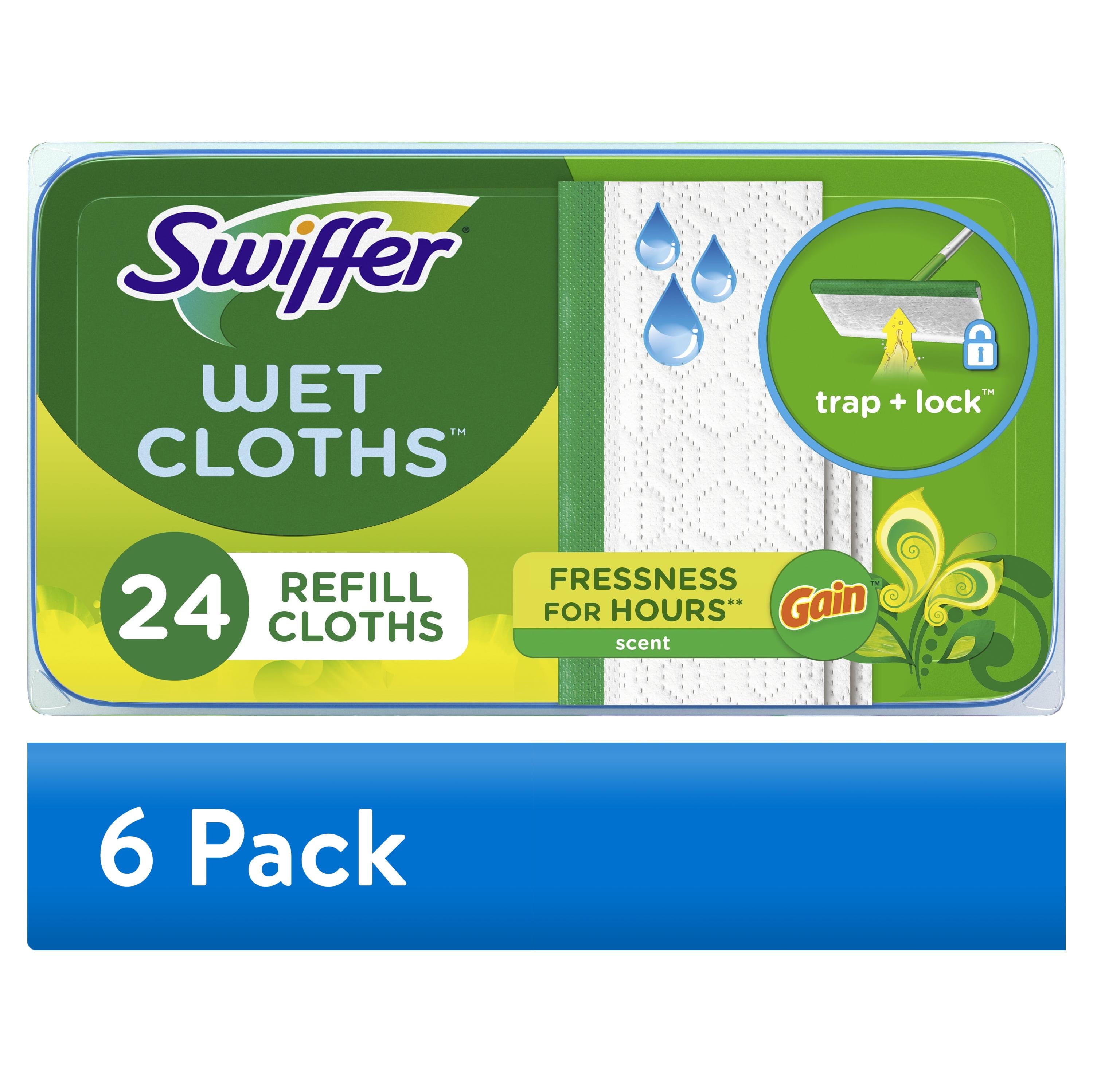 (6 pack) Swiffer Sweep + Mop, Wet Pads Refill, Floor Cleaner, Cleaning ...