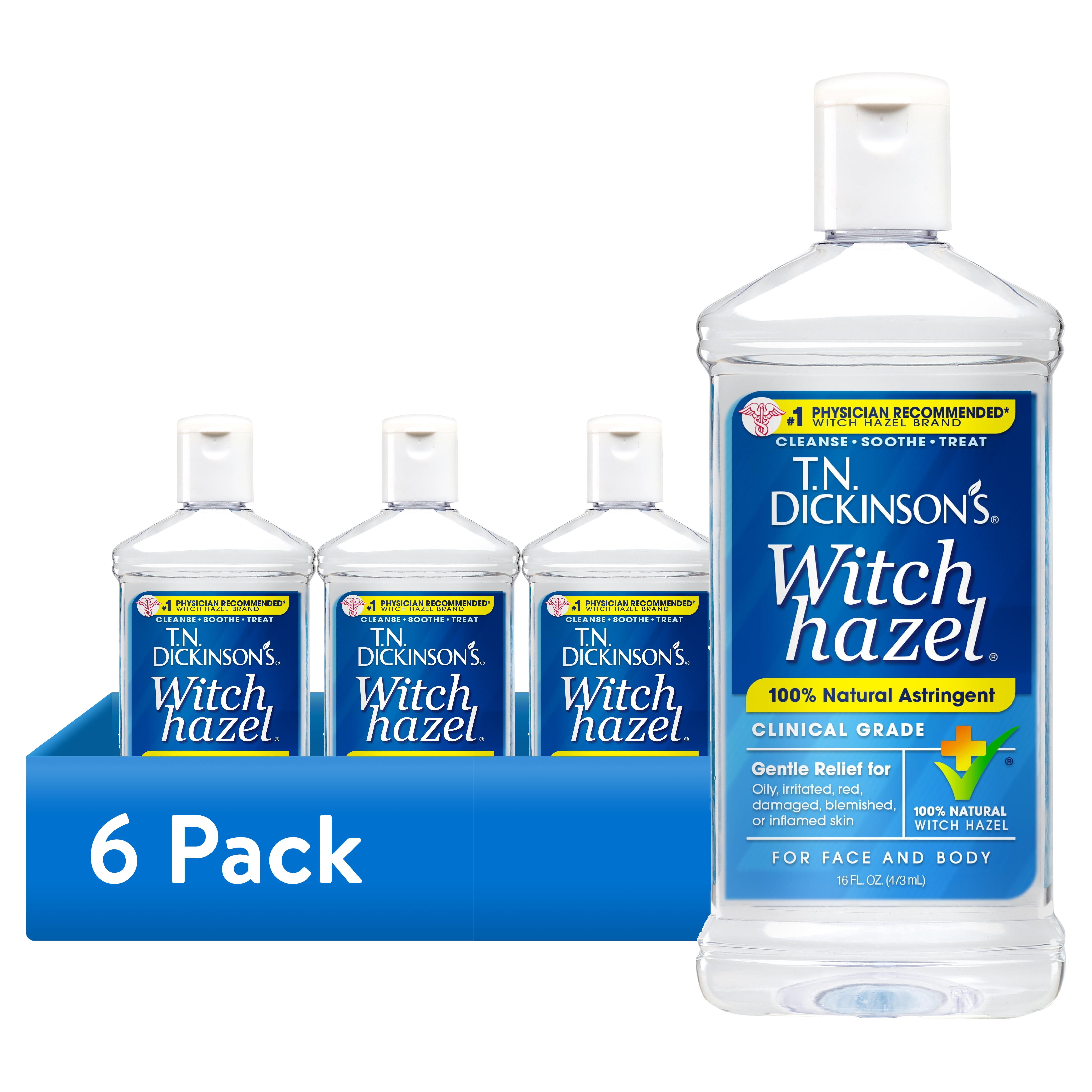 (6 pack) T.N. Dickinson's Witch Hazel Astringent, 100% Natural, 16 fl ...