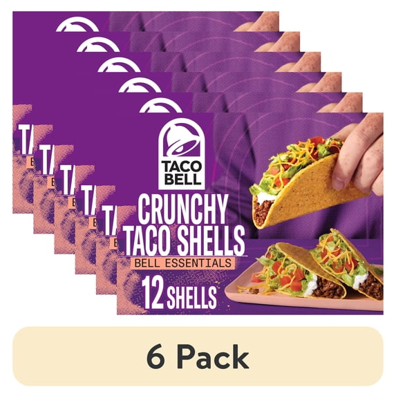 (6 pack) Taco Bell Crunchy Taco Shells, 12 ct, 4.5 oz Box - Walmart.com