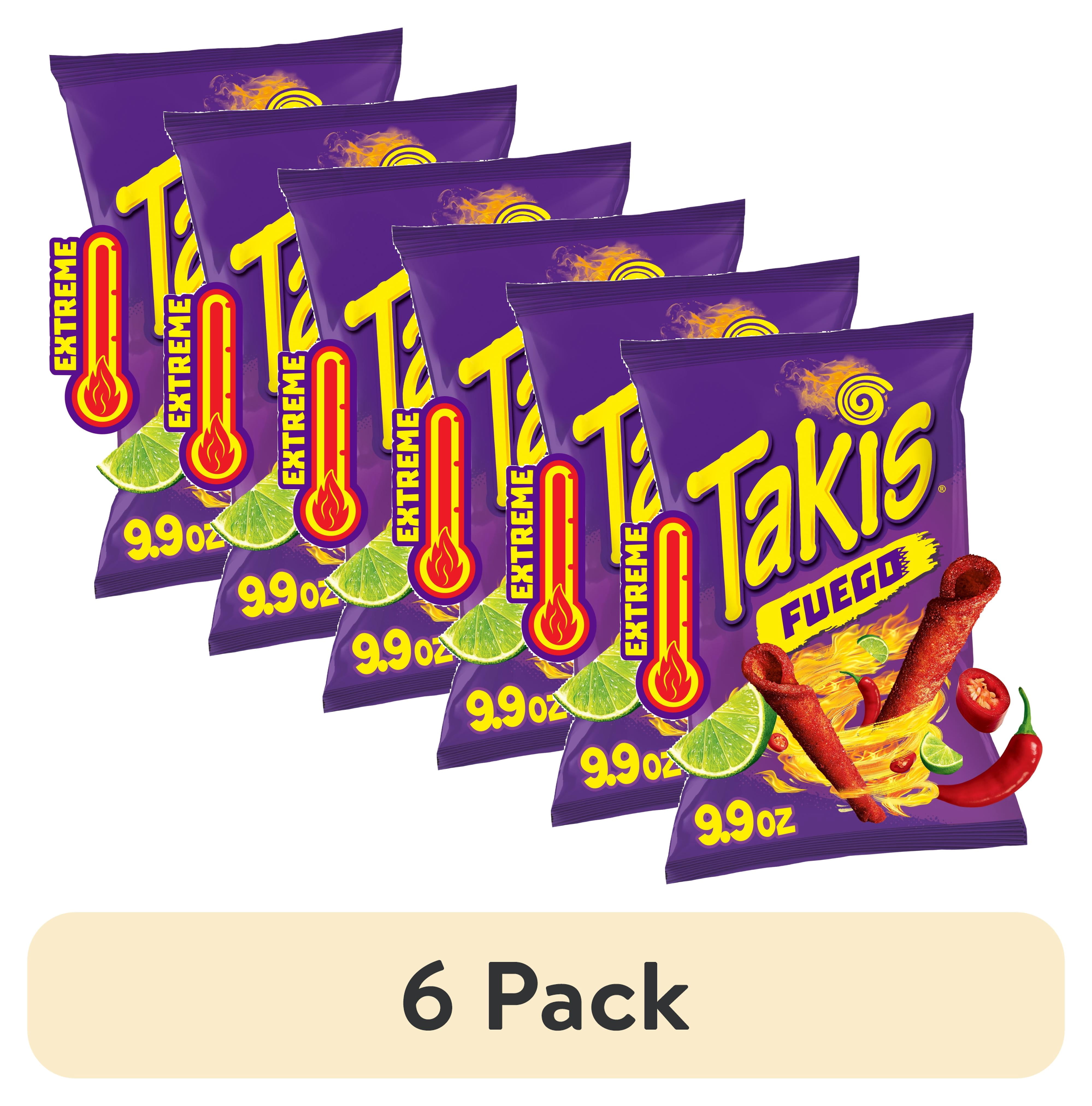 (6 pack) Takis Fuego 9.9 oz Sharing Size Bag, Hot Chili Pepper & Lime ...