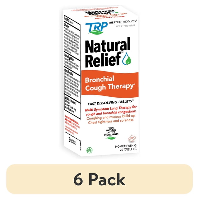 (6 pack) The Relief Products® Bronchial Cough Therapy® Fast Dissolving ...