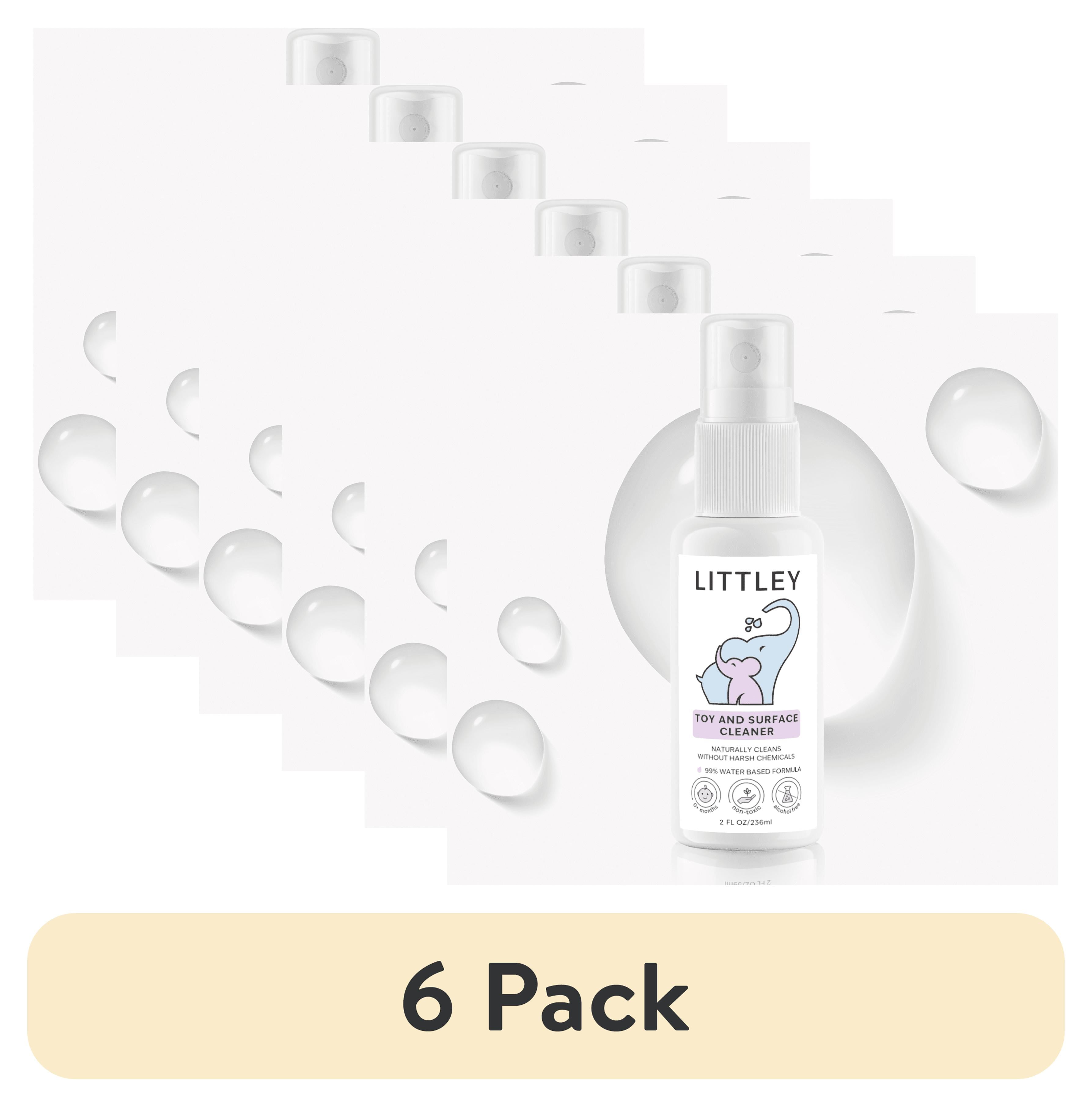 (6 pack) Littley Toy & High Chair Cleaner, Hypochlorous Acid, 2oz ...