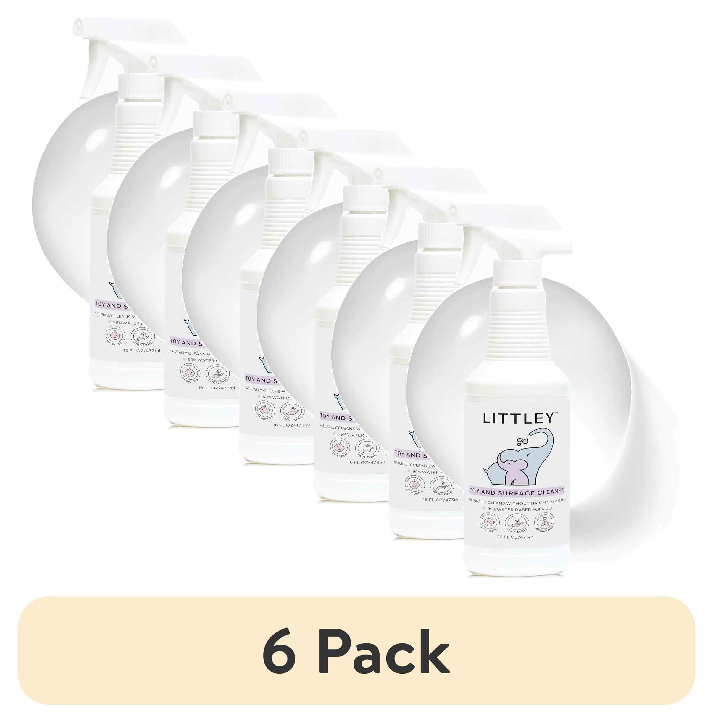 (6 pack) Littley Toy & High Chair Cleaner, Hypochlorous Acid, Non-Toxic ...