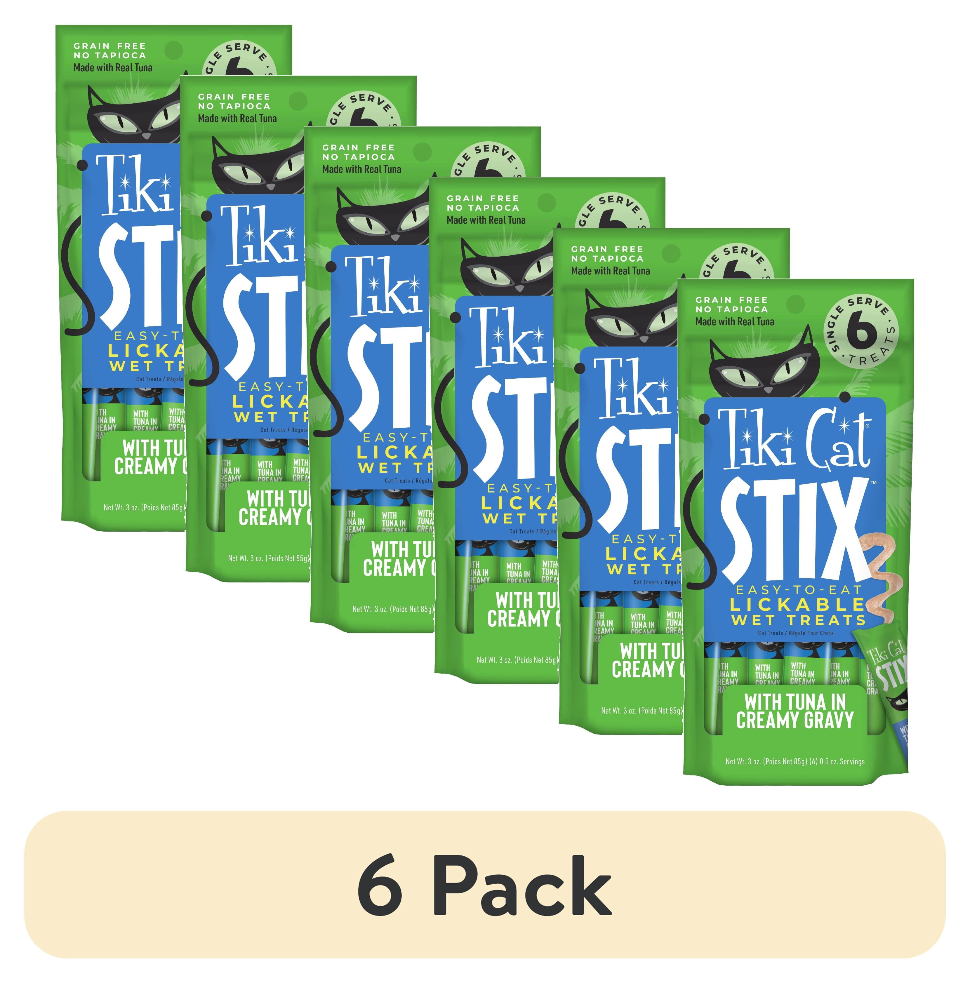 (6 pack) Tiki Pets Stix Topper Tuna for Animal Type, 3 oz. Pouch ...