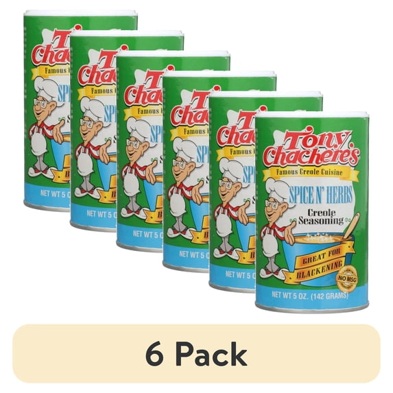 (6 pack) Tony Chachere’s, Seasoning, Cajun, Spice N’ Herbs, 5 oz ...