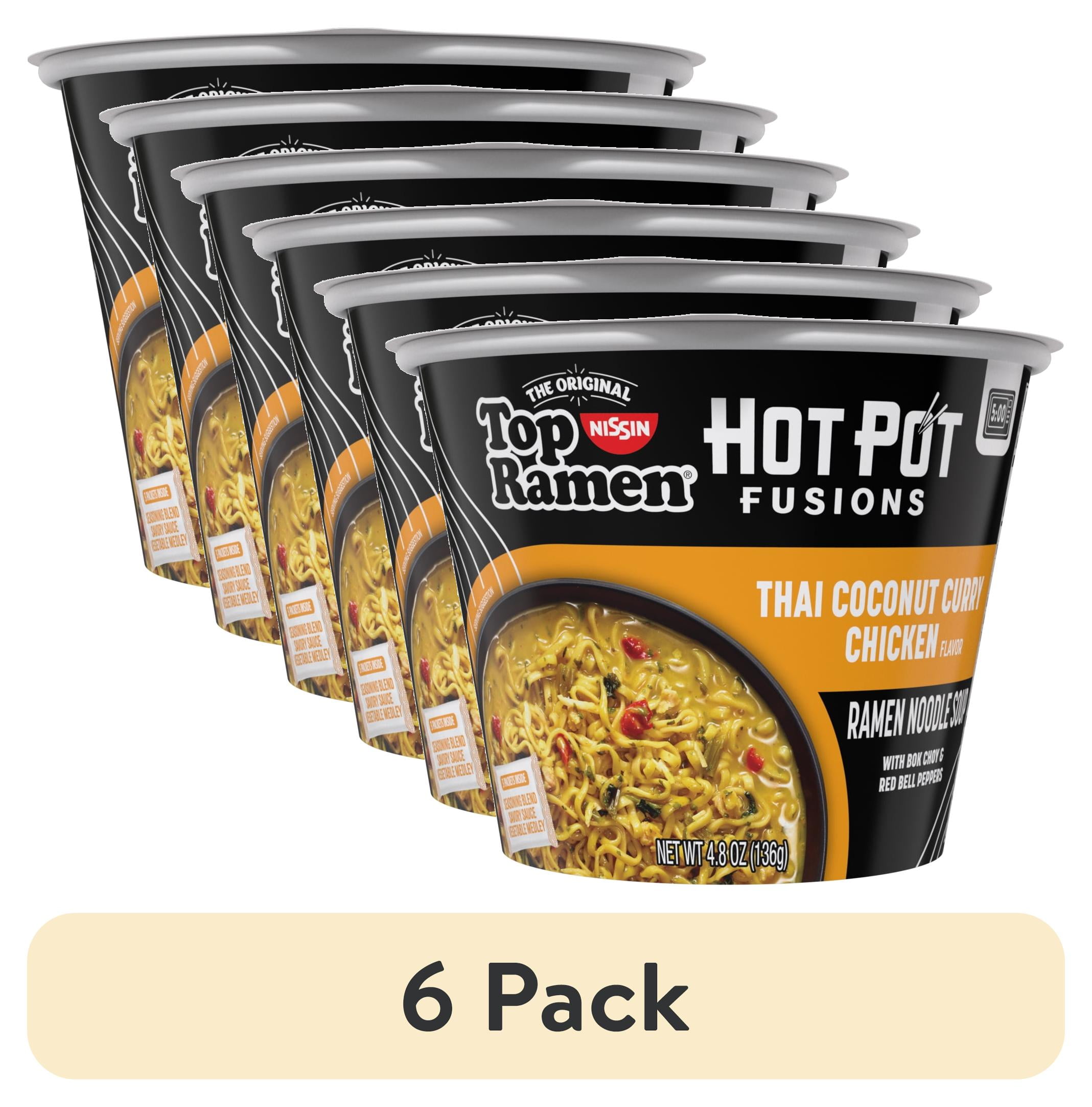 (6 pack) Top Ramen Hot Pot Fusions Thai Curry Chicken - Walmart.com