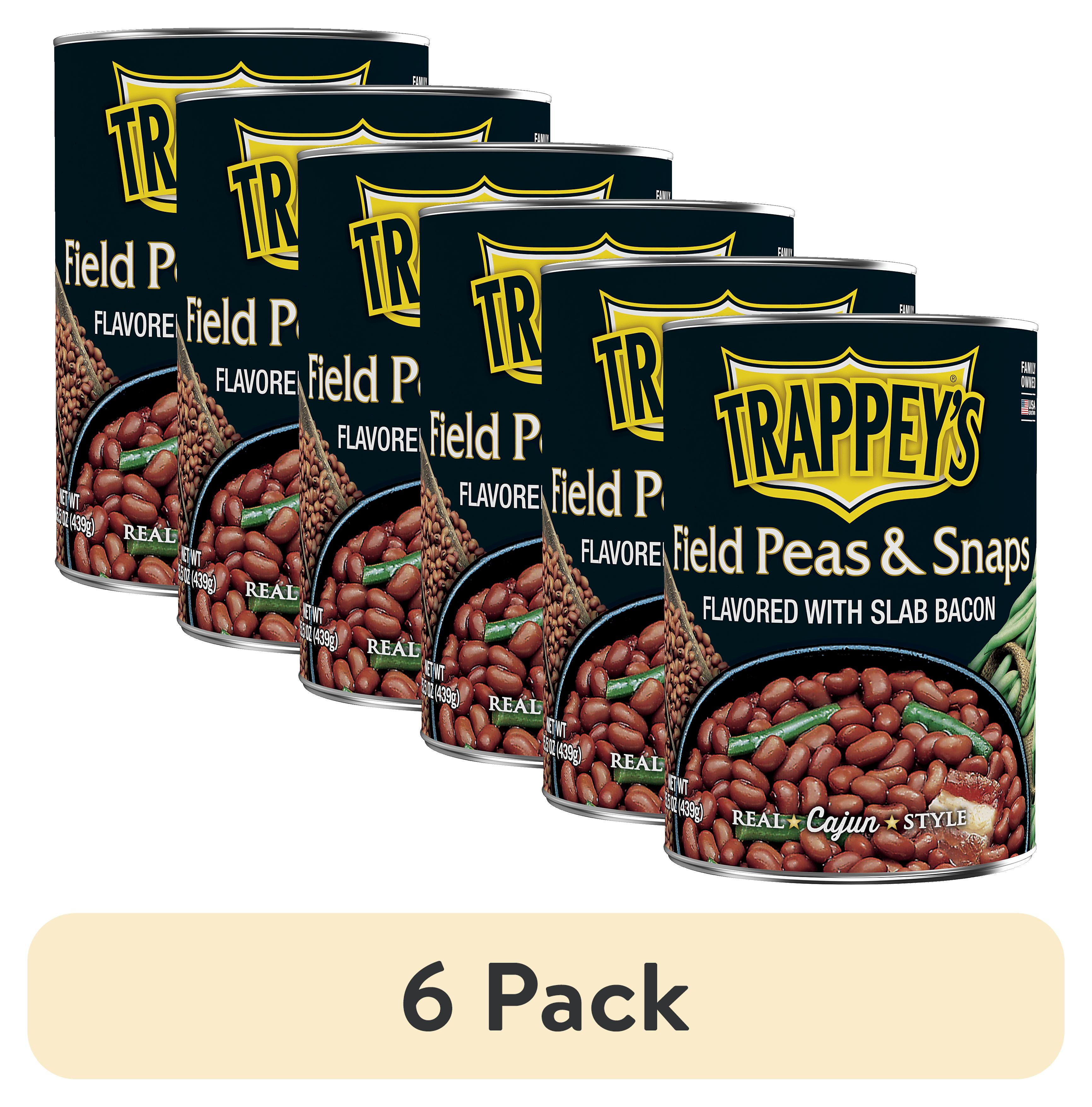 (6 pack) Trappey's Field Peas and Snaps with Bacon, 15.5 oz, Can ...