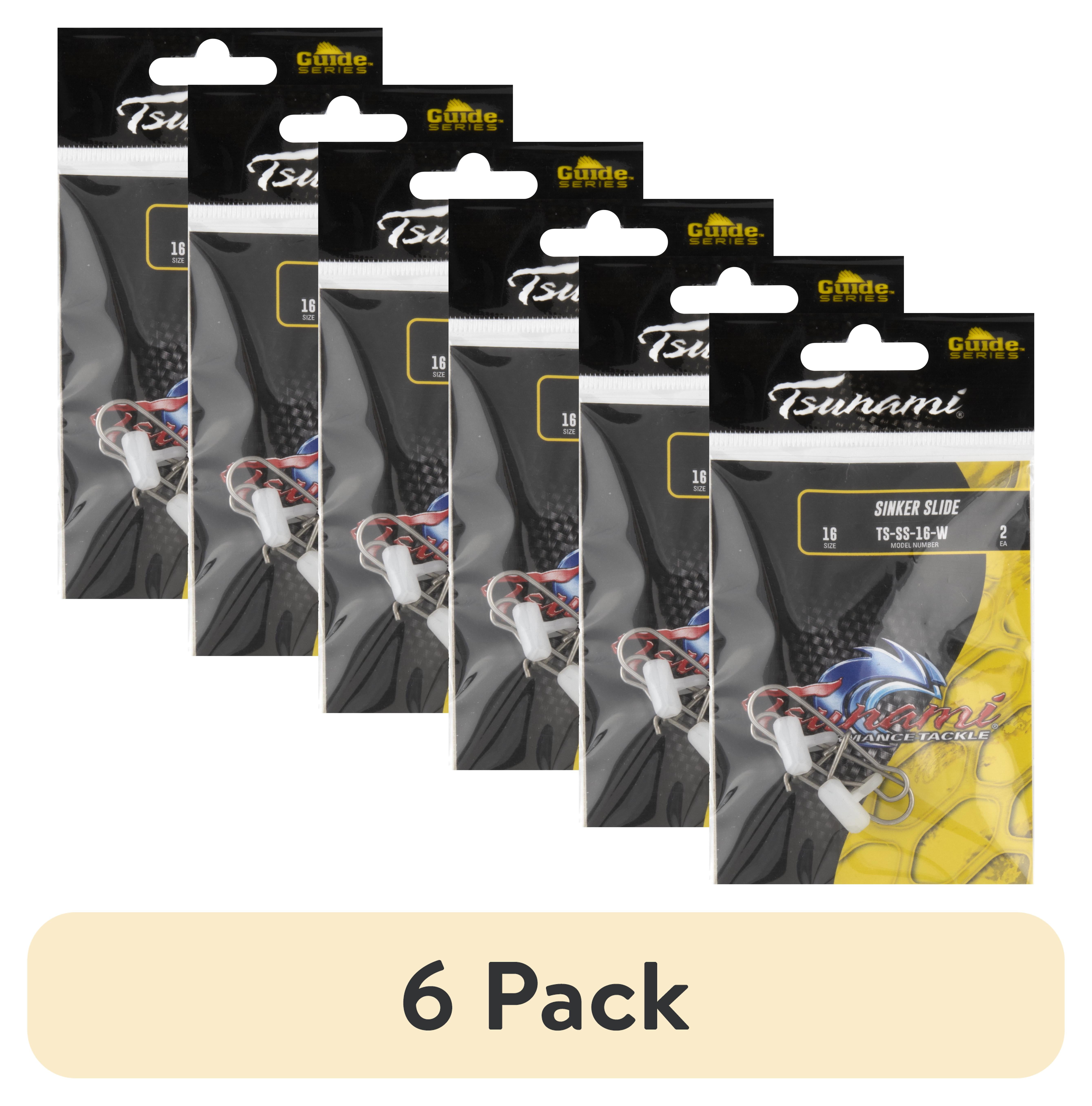 (6 pack) Tsunami Sinker Slide Size 16, White - 2ea, Fishing Terminal ...