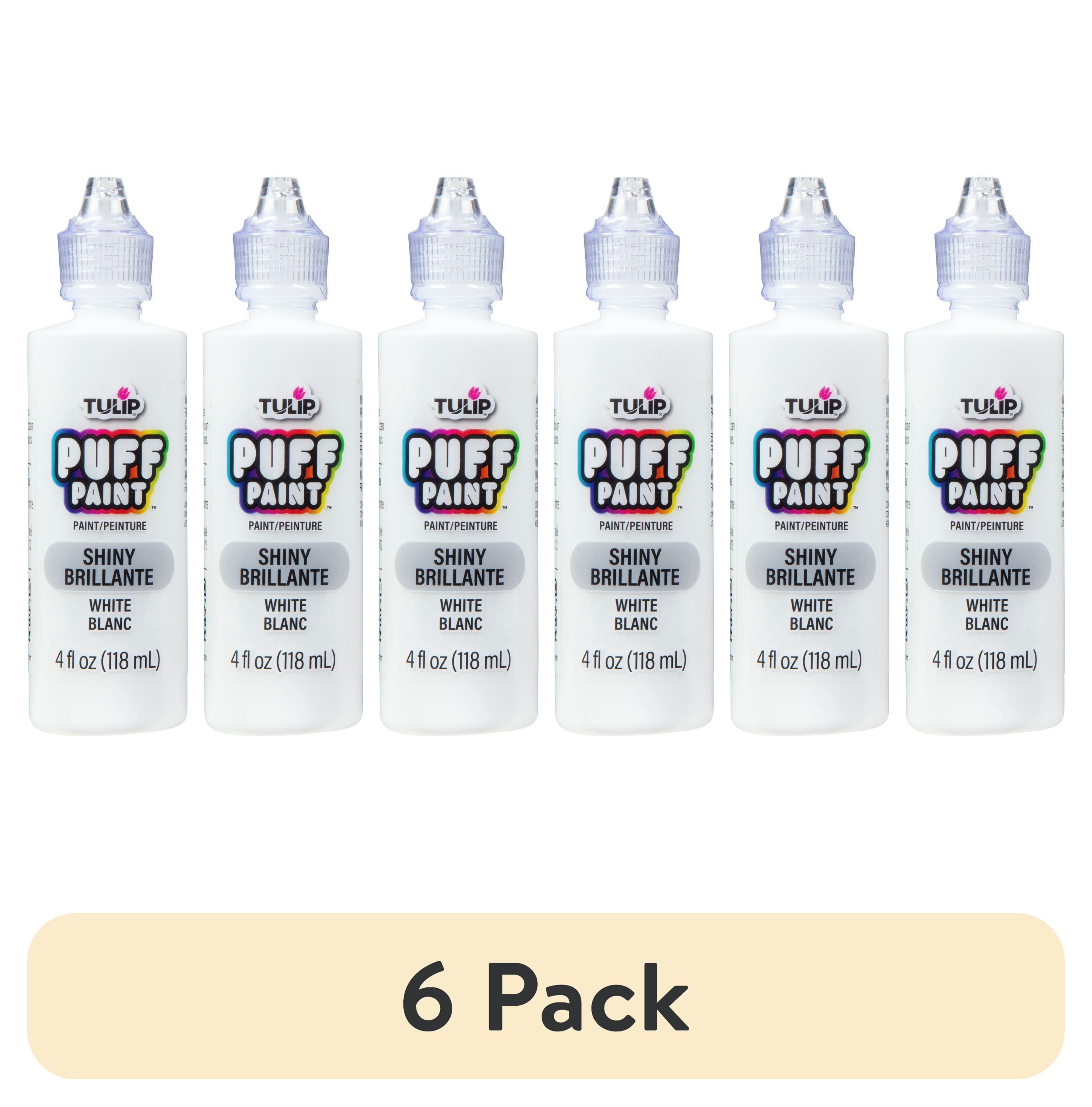 (6 pack) Tulip Puff Fabric Paint – Shiny White, 4 fl oz 3D Liquid Gel ...