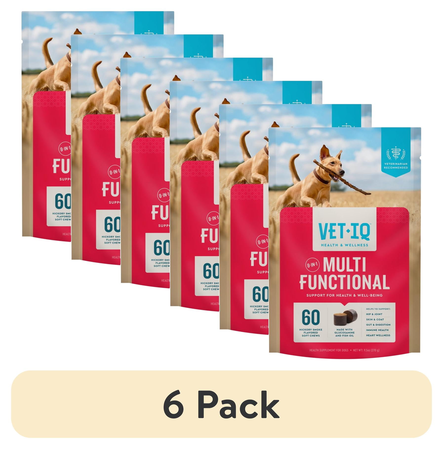 (6 pack) VETIQ 8-in-1 Multifunctional Dog Chew - Walmart.com