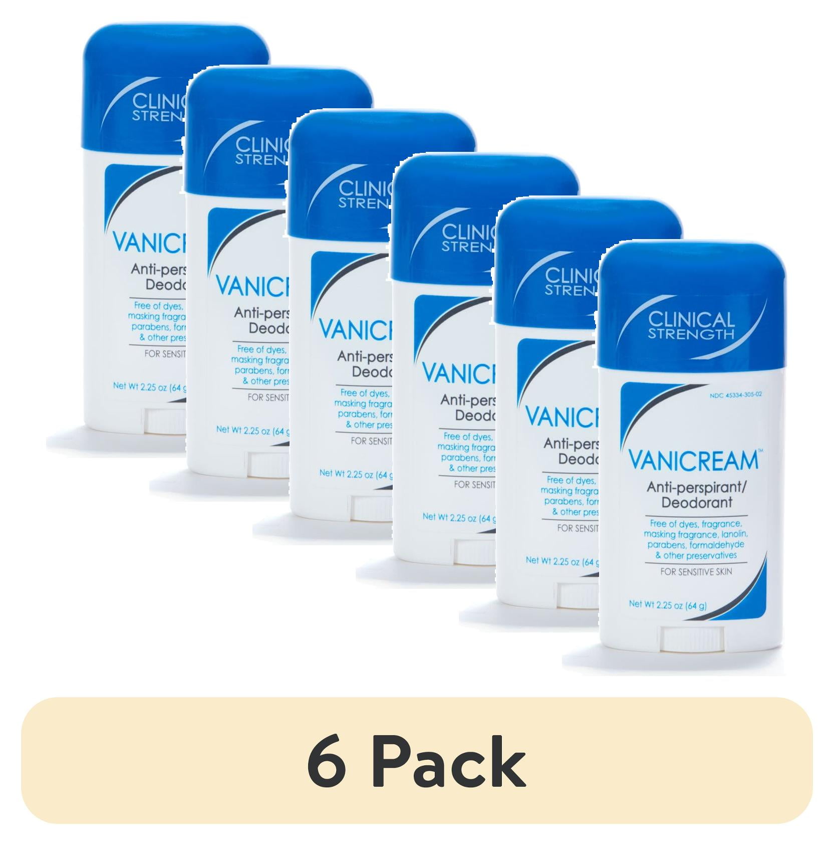 (6 pack) Vanicream Anti-Perspirant Deodorant for Sensitive Skin - 2.25 ...