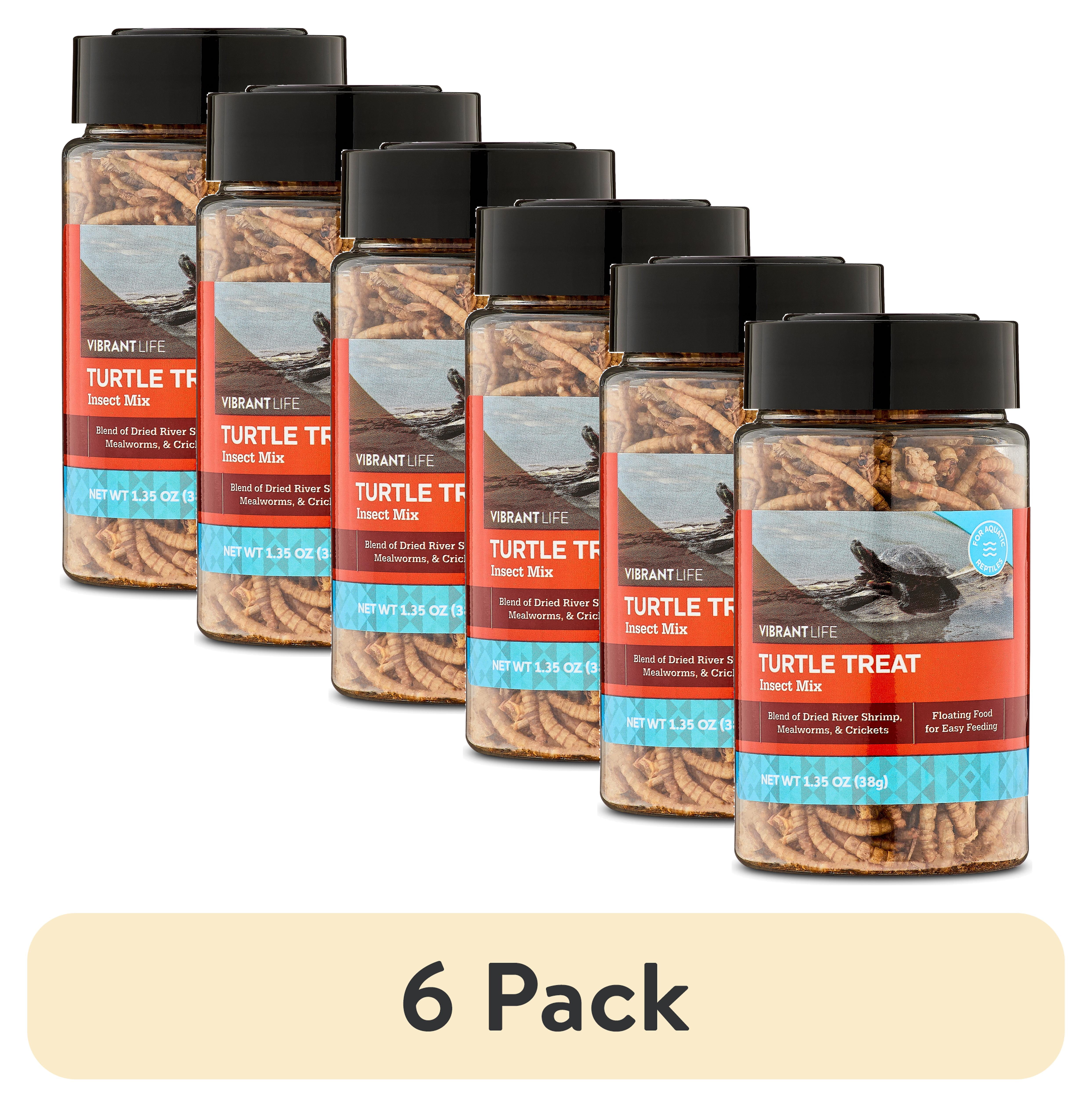 (6 pack) Vibrant Life Aquatic Turtle Treat, Insect Mix, 1.35 oz ...