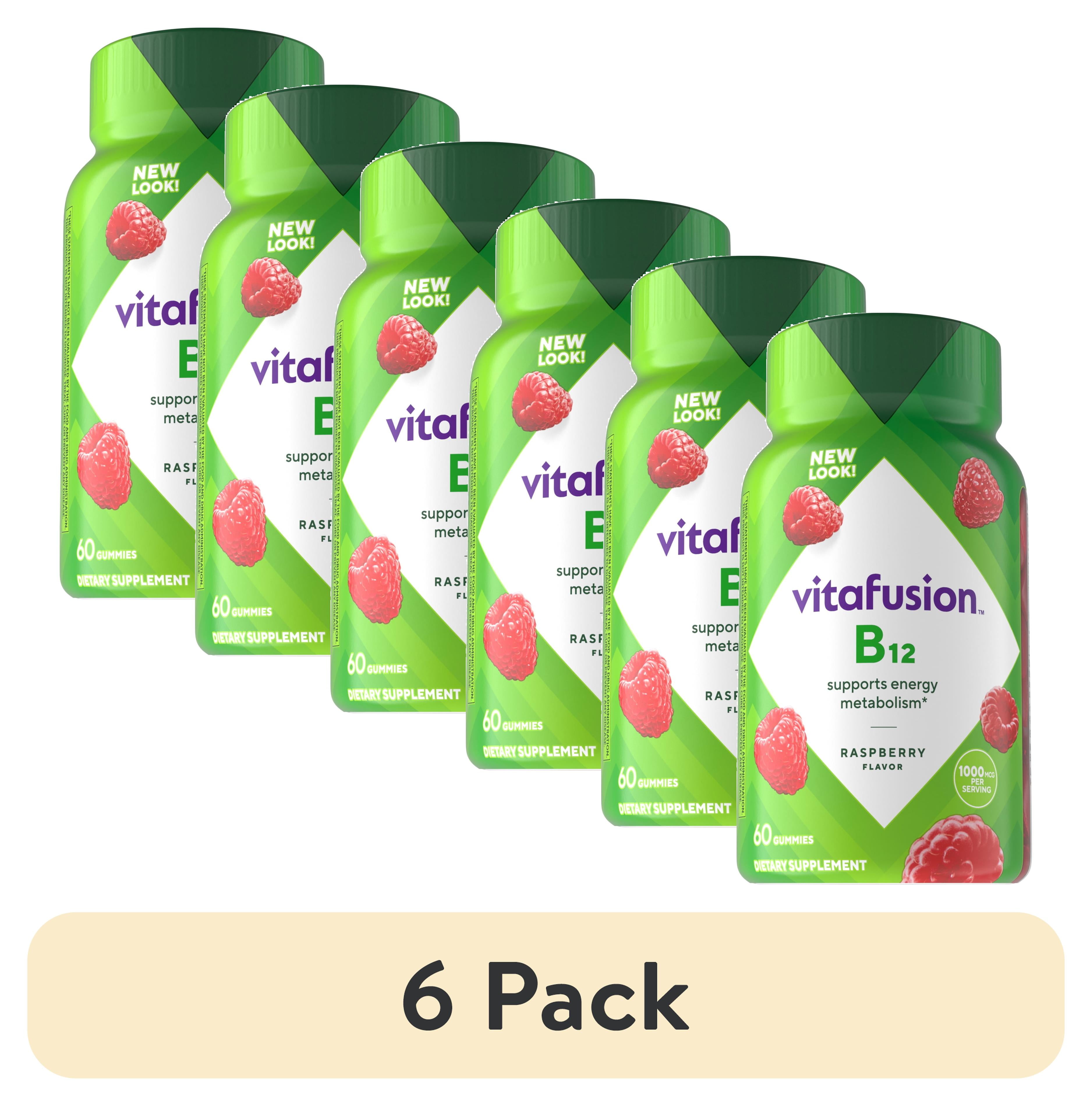 (6 pack) vitafusion Vitamin B12 Gummy Vitamins, 1,000 mcg, Raspberry ...
