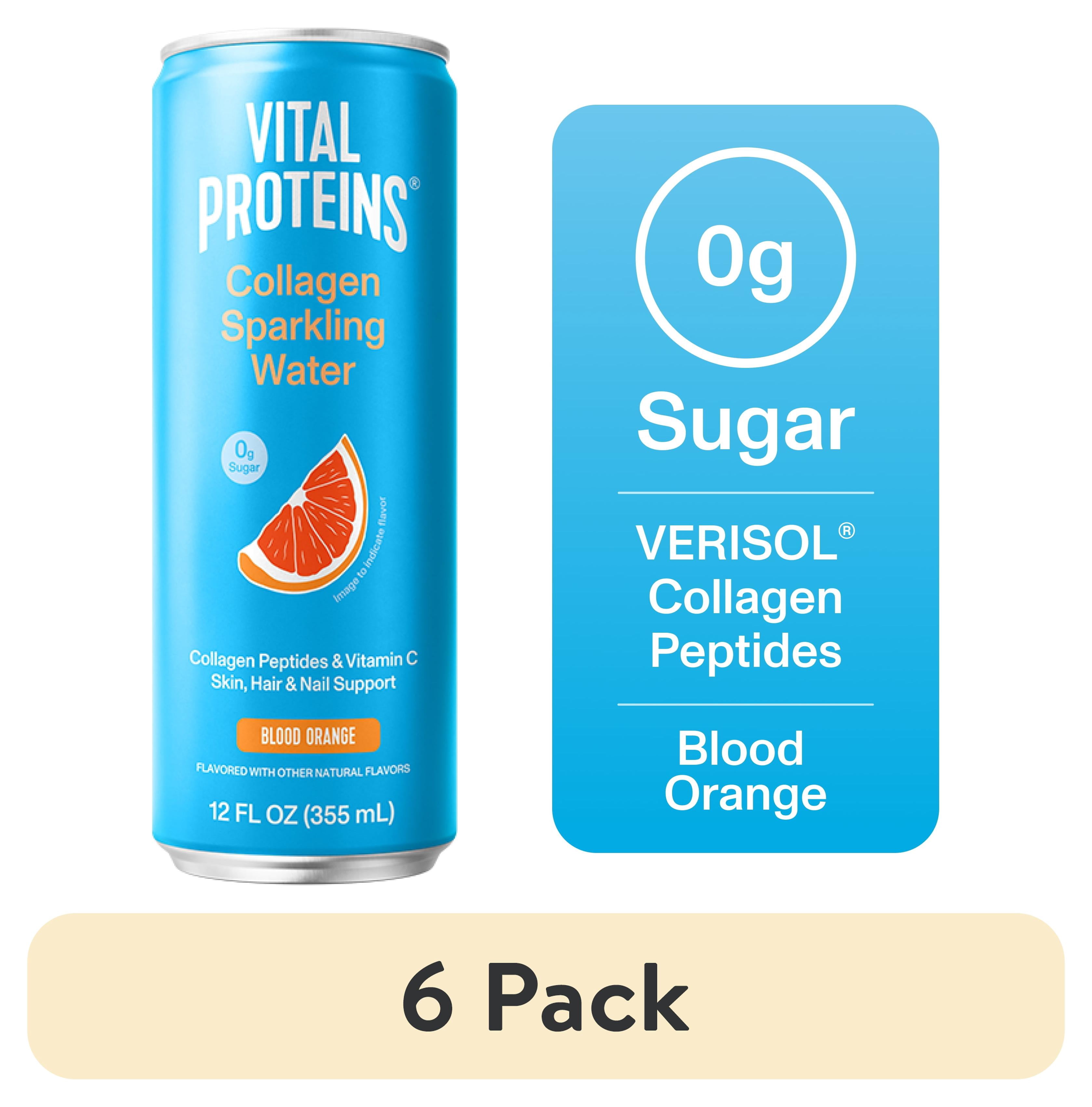(6 pack) Vital Proteins, Collagen Sparkling Water, Blood Orange ...