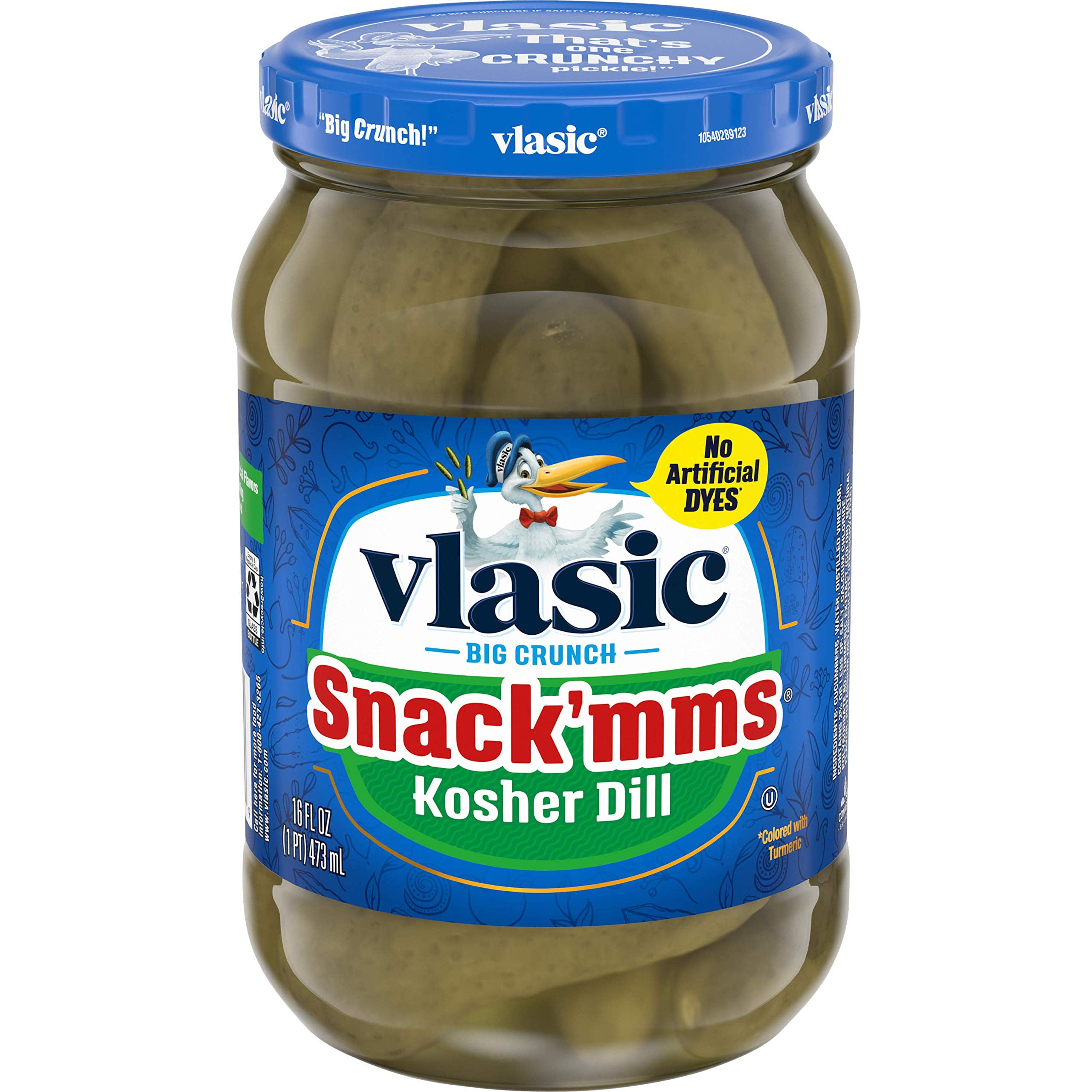 (6 pack) Vlasic Snack'mms Kosher Dill Mini Pickles, Keto Friendly, 16 ...