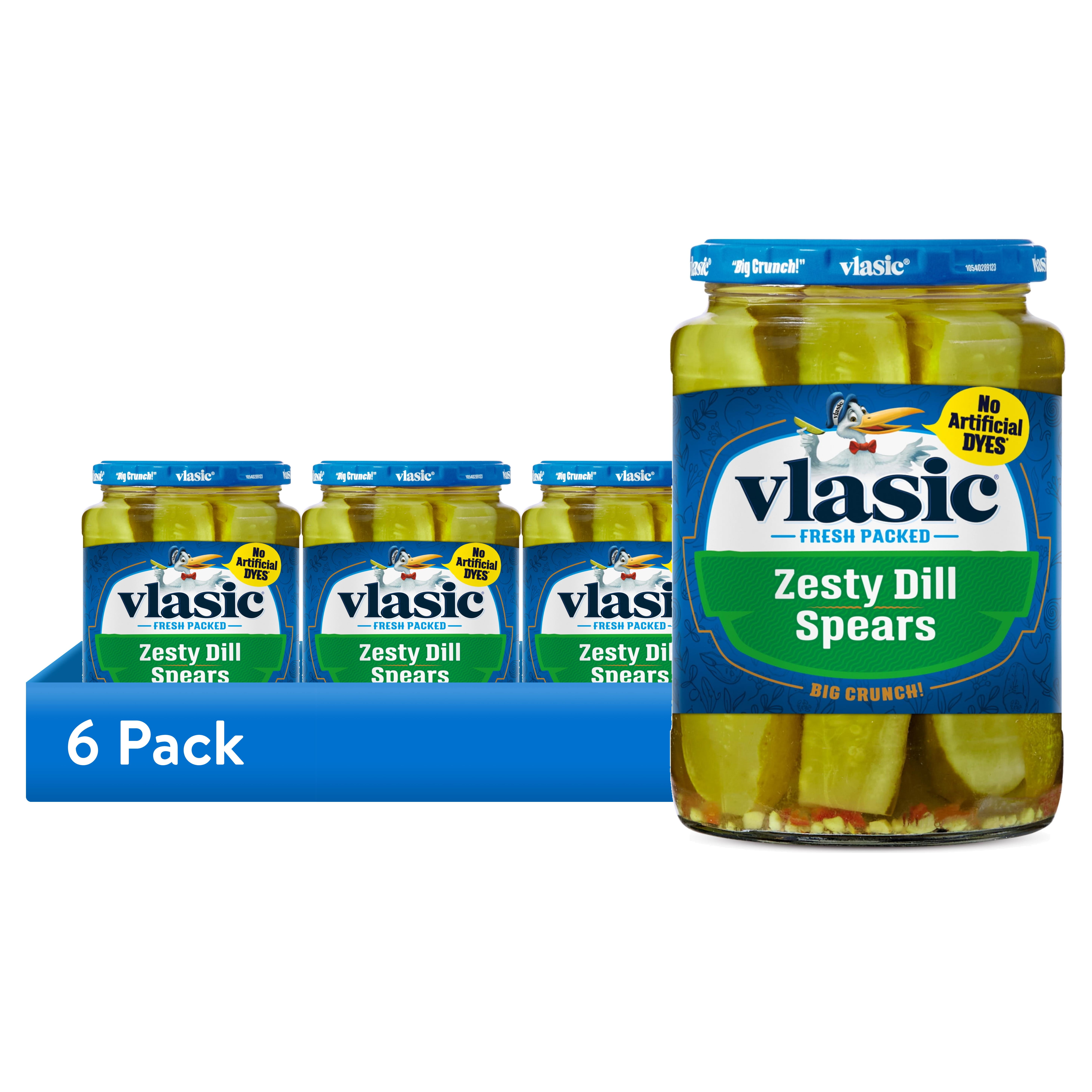 (6 pack) Vlasic Zesty Dill Pickle Spears, Keto Friendly, 24 fl. oz ...