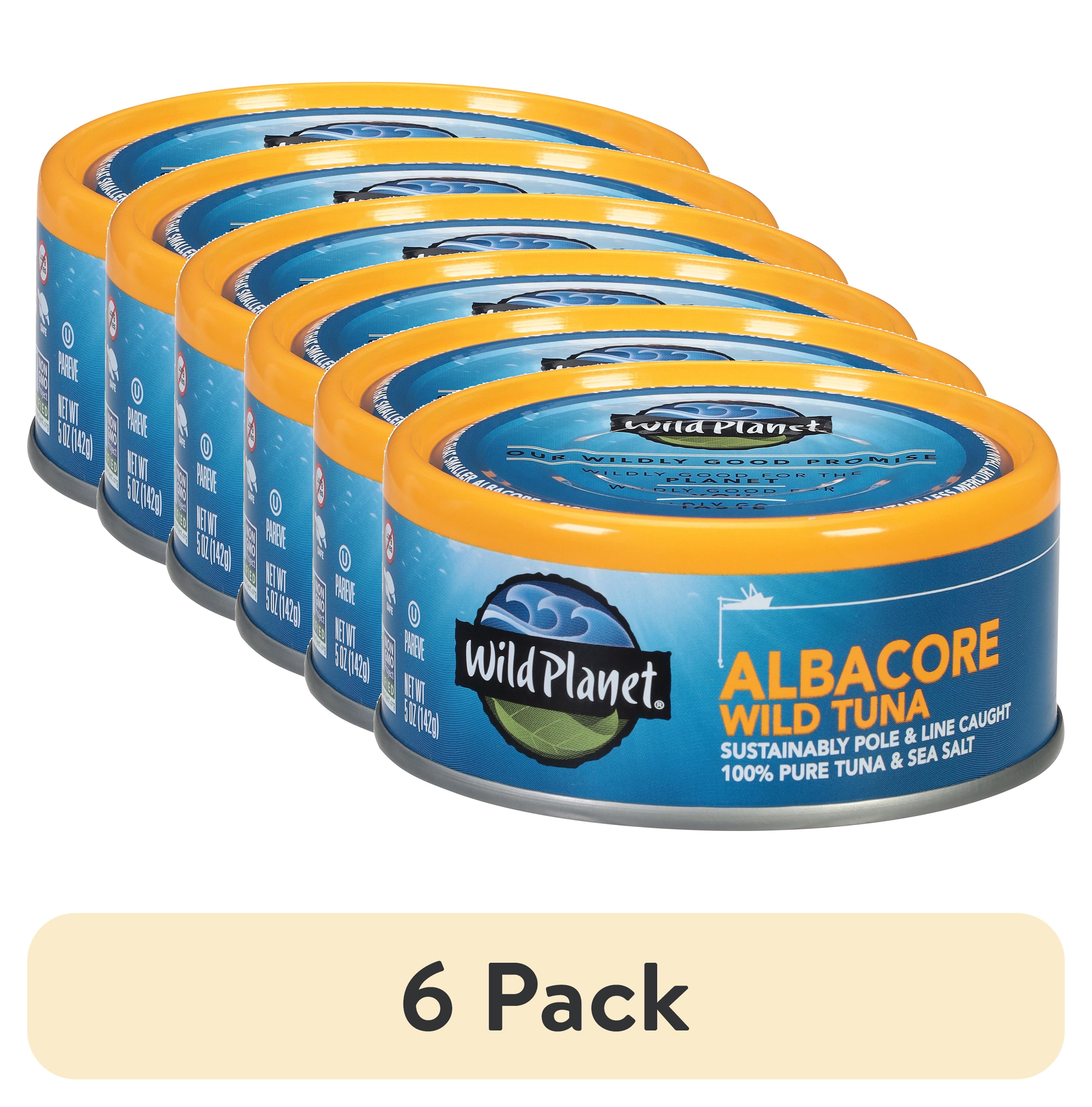 (6 pack) Wild Planet Albacore Wild Caught Tuna with Sea Salt, 5 oz Can ...