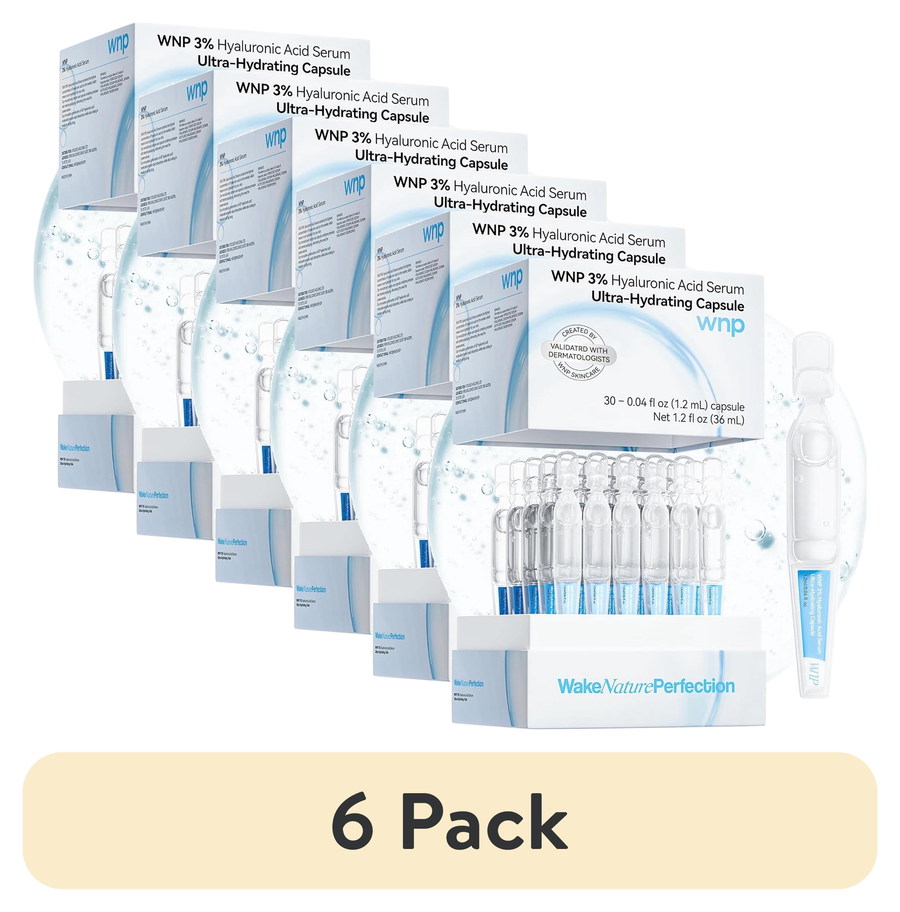 (6 pack) WNP Hydrating Face Serum with 3 Percent Hyaluronic Acid ...