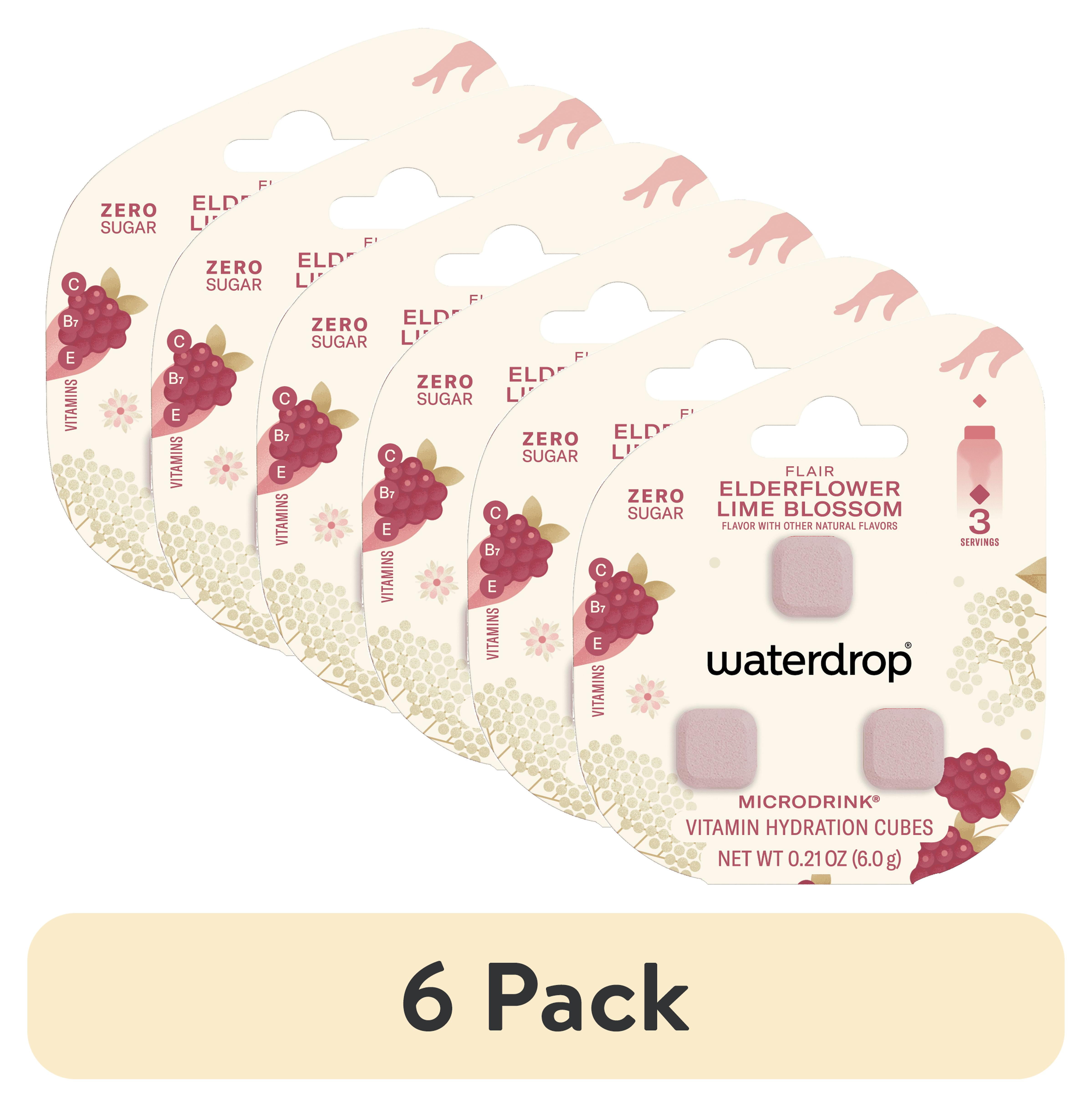(6 pack) Waterdrop Microdrink Flair Raspberry & Elderflower & Lime ...