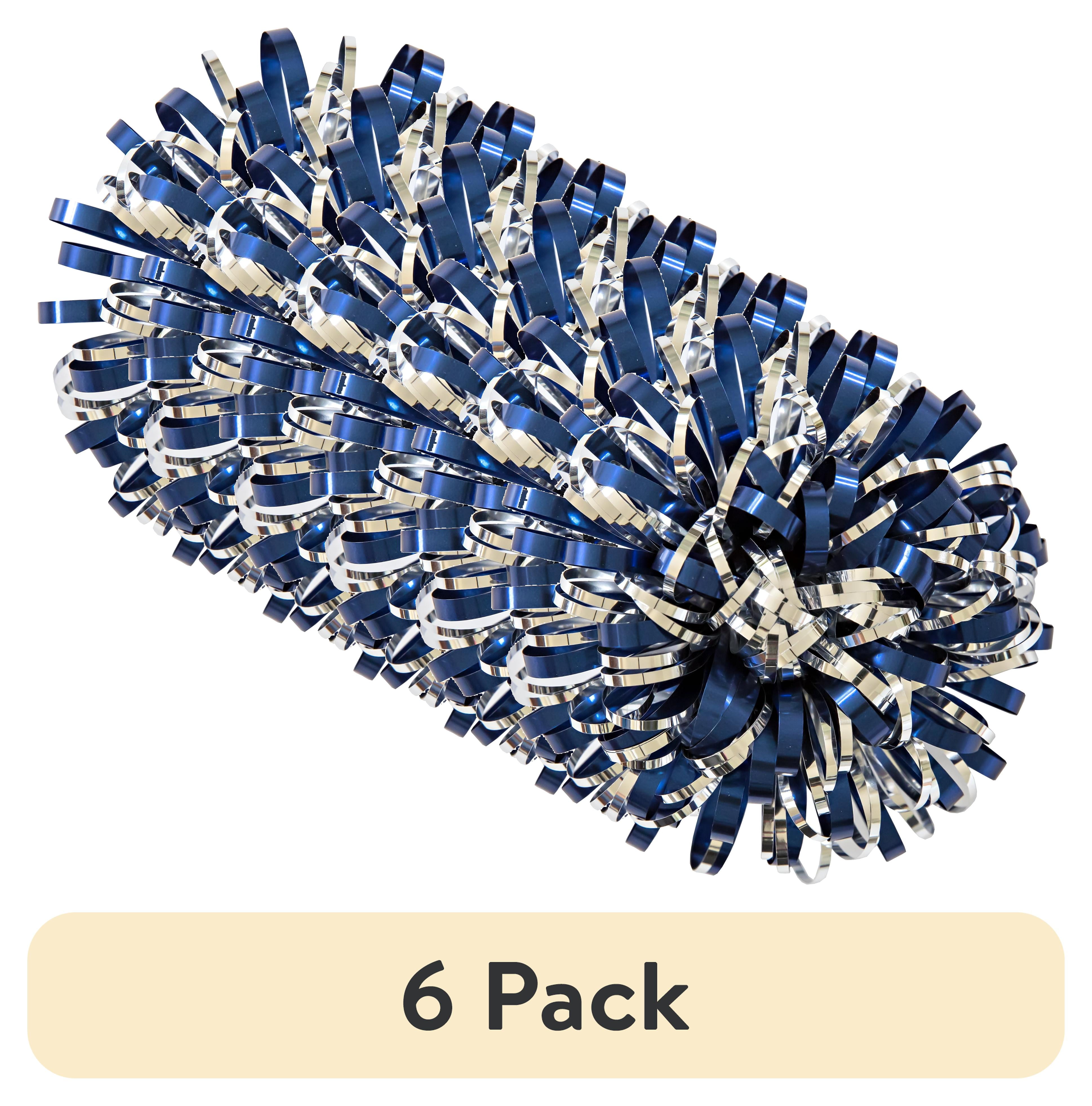 (6 pack) Way To Celebrate Shiny Metallic Pom Pom Gift Bow ...