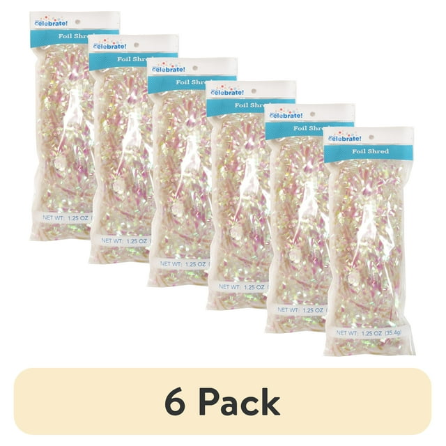 (6 pack) Iridescent Paper Shred, 1.25 oz, by Way To Celebrate - Walmart.com