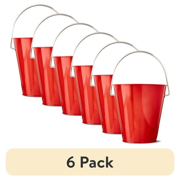 Way To Celebrate Rainbow Tin Pail with Handle, 4.5 inches, colorful ...