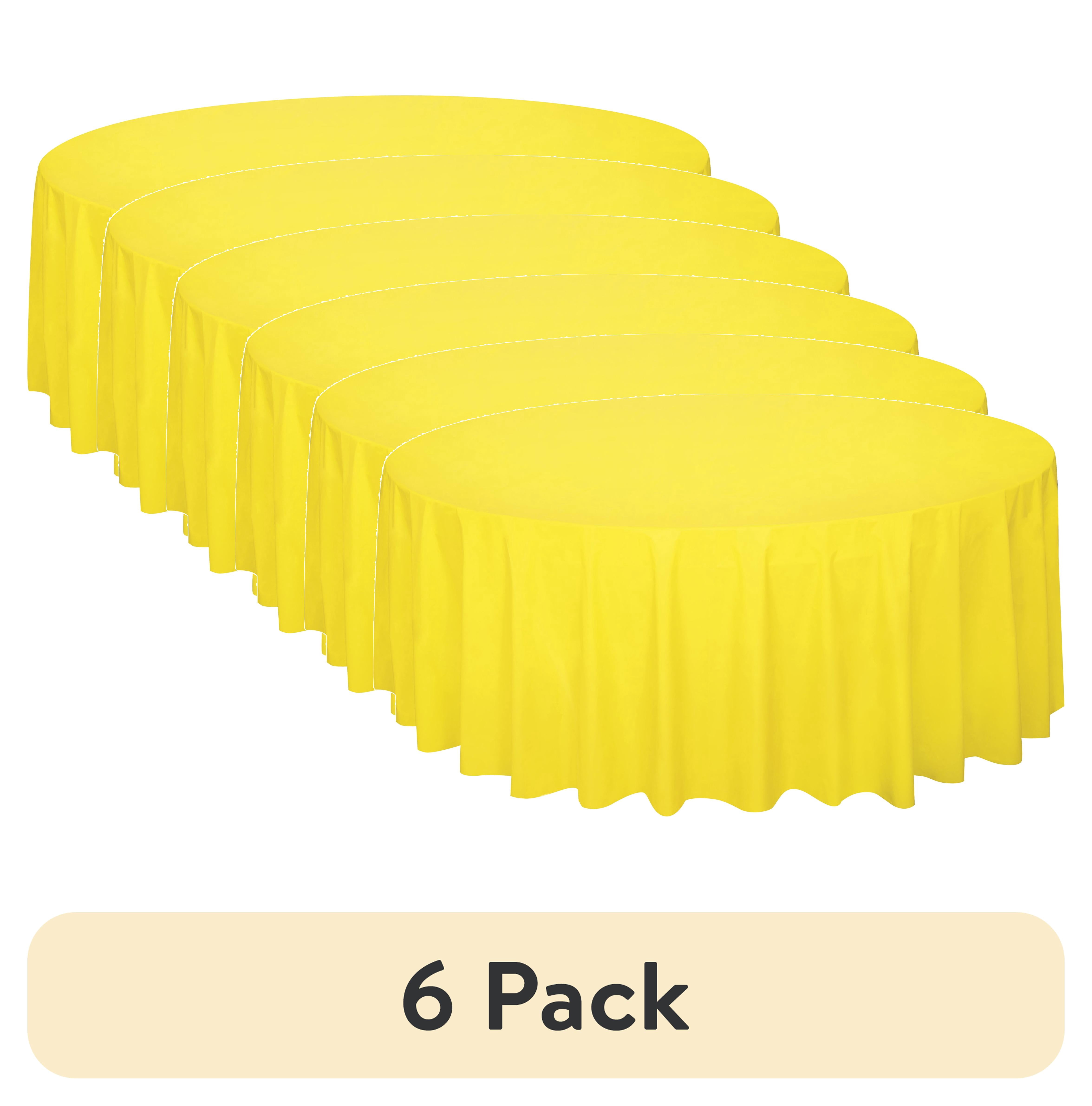 Way to Celebrate! Neon Yellow Plastic Tablecloth - Walmart.com