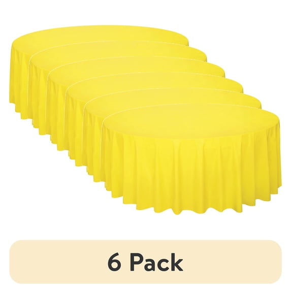 Way to Celebrate! Neon Yellow Plastic Tablecloth - Walmart.com