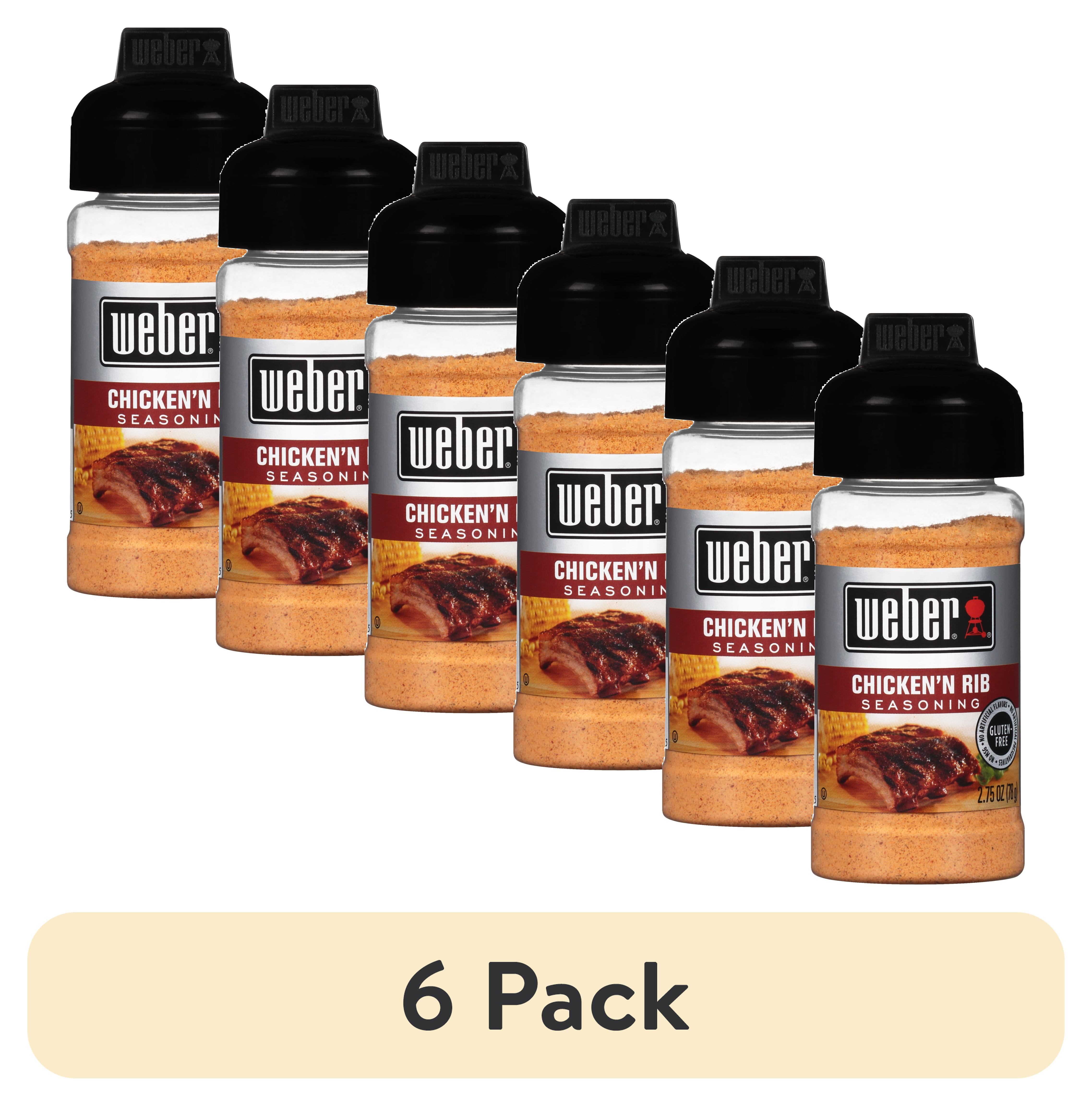 (6 pack) Weber® Chicken'n Rib Seasoning 2.75 oz. Shaker - Walmart.com