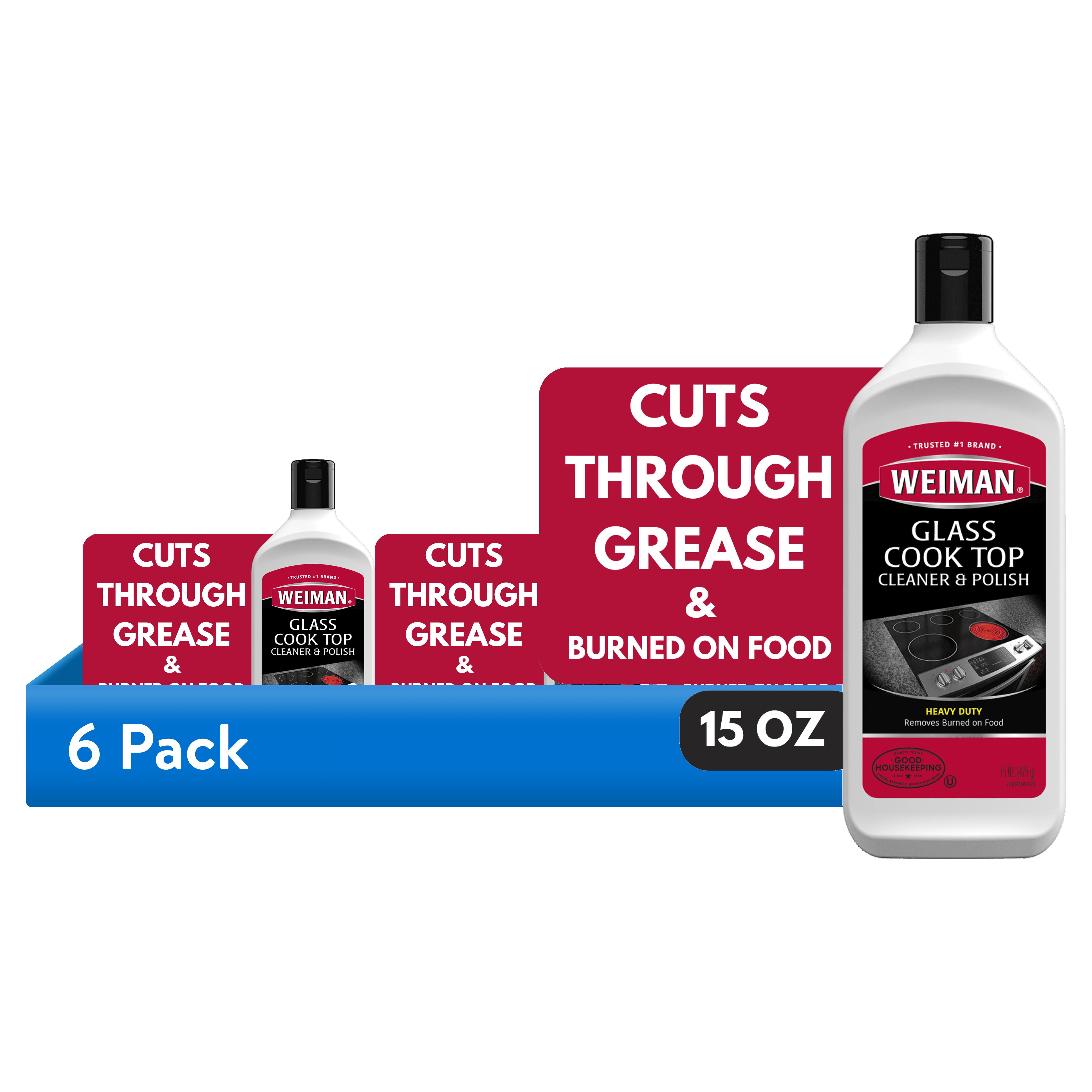 (6 pack) Weiman Cooktop Cleaner and Polish Cream for Glass, Ceramic and ...