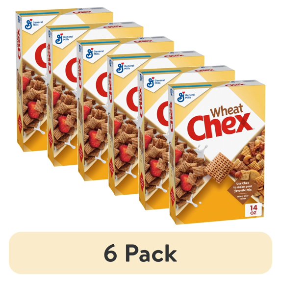 (6 pack) Wheat Chex Breakfast Cereal, Homemade Chex Mix Ingredient, 14 ...