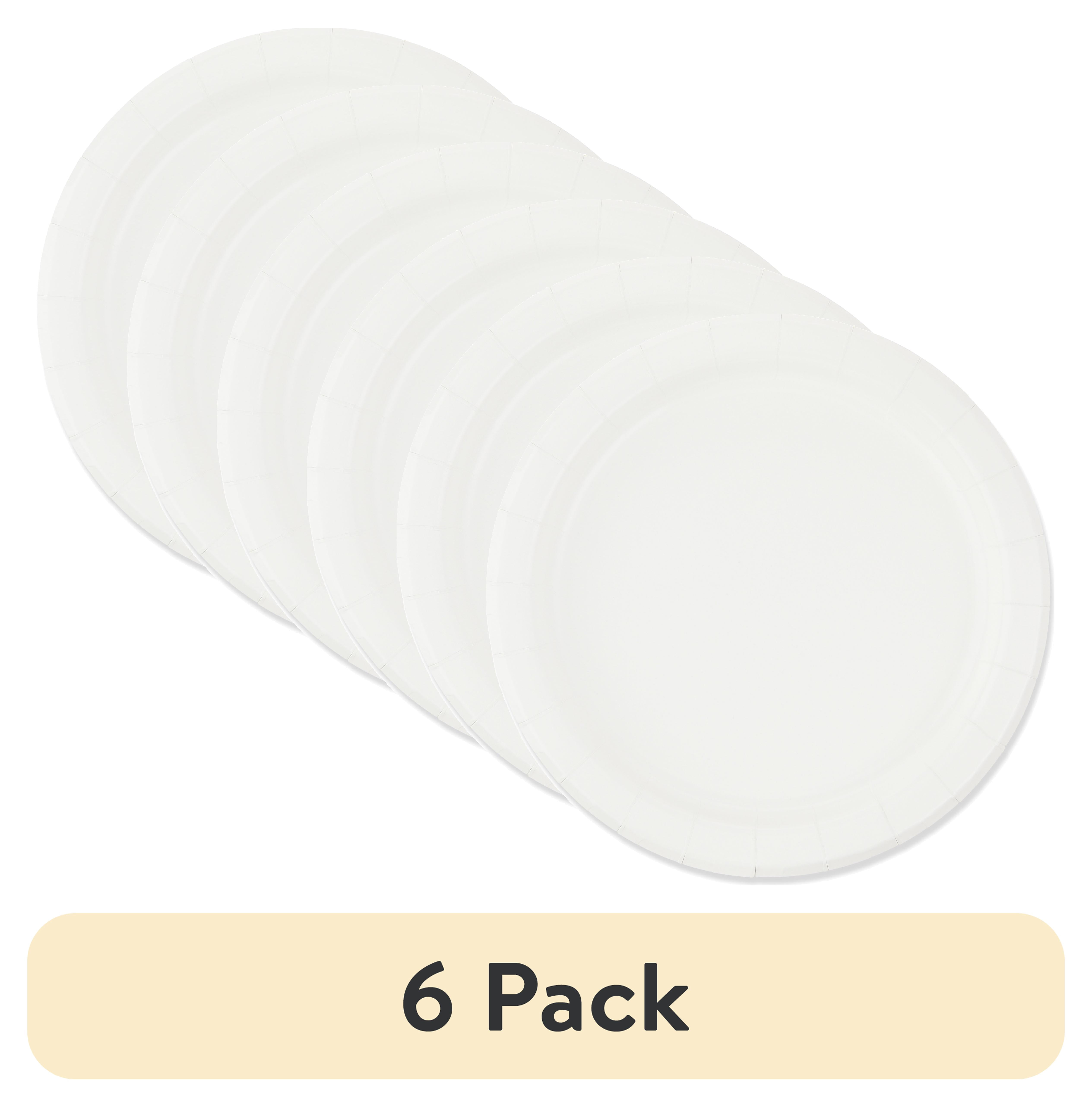 (6 pack) 24CT 7IN White Dessert Paper Plates by Way To Celebrate ...