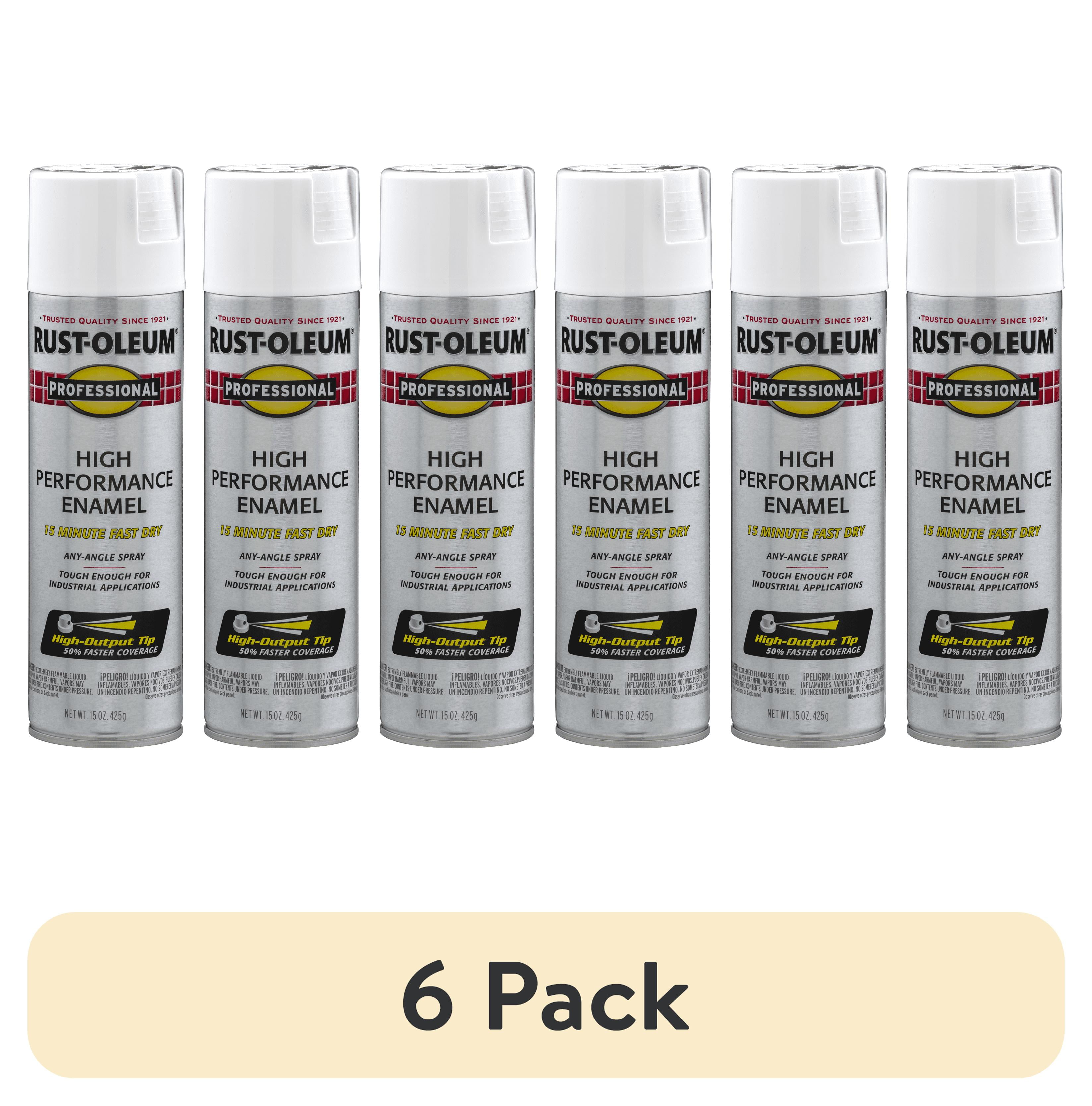 (6 pack) White, Rust-Oleum Professional High Performance Enamel Flat ...